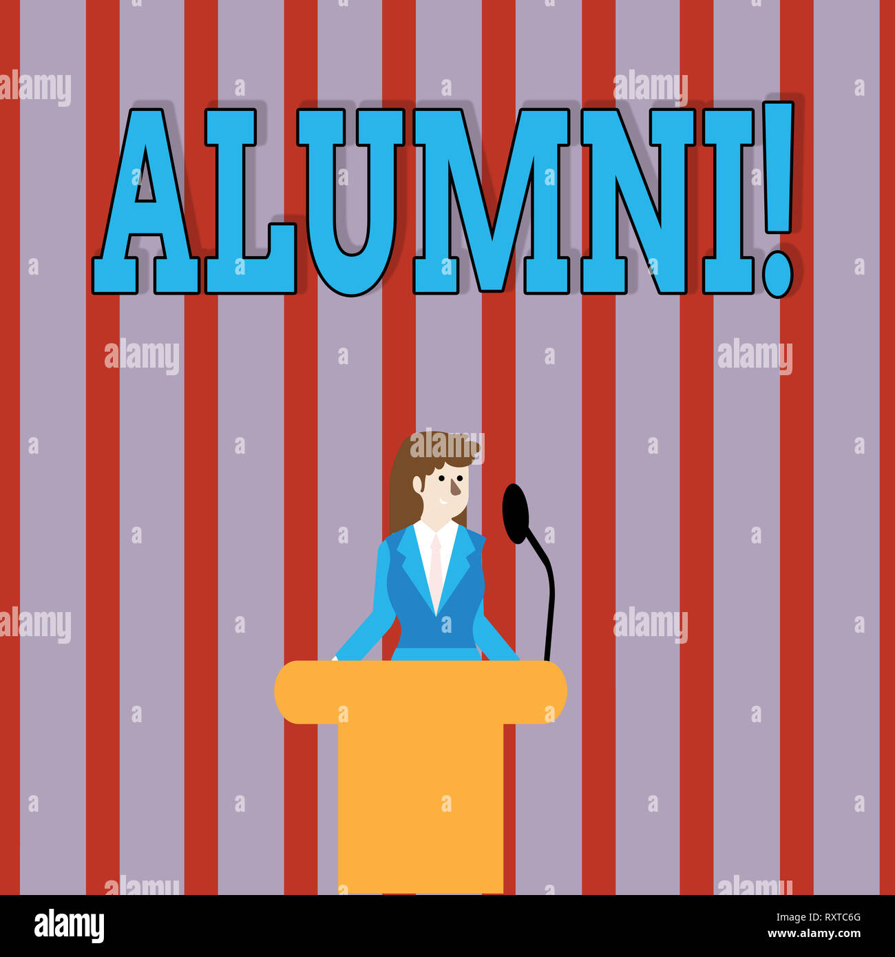 Handwriting text Alumni. Conceptual photo Alum Old graduate ...