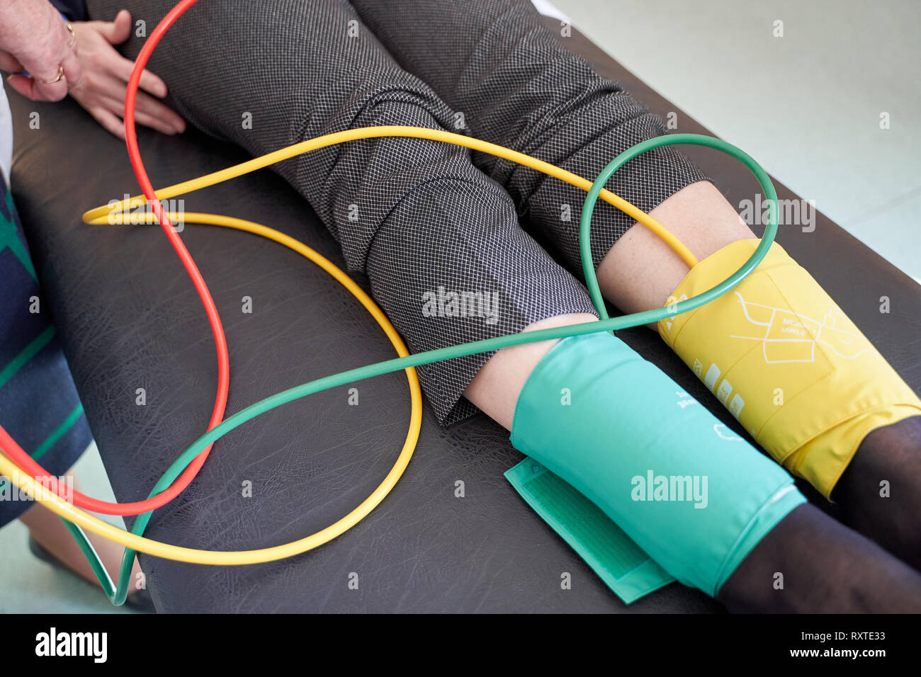 Peripheral artery disease measuring for patient ankle-brachial index ...