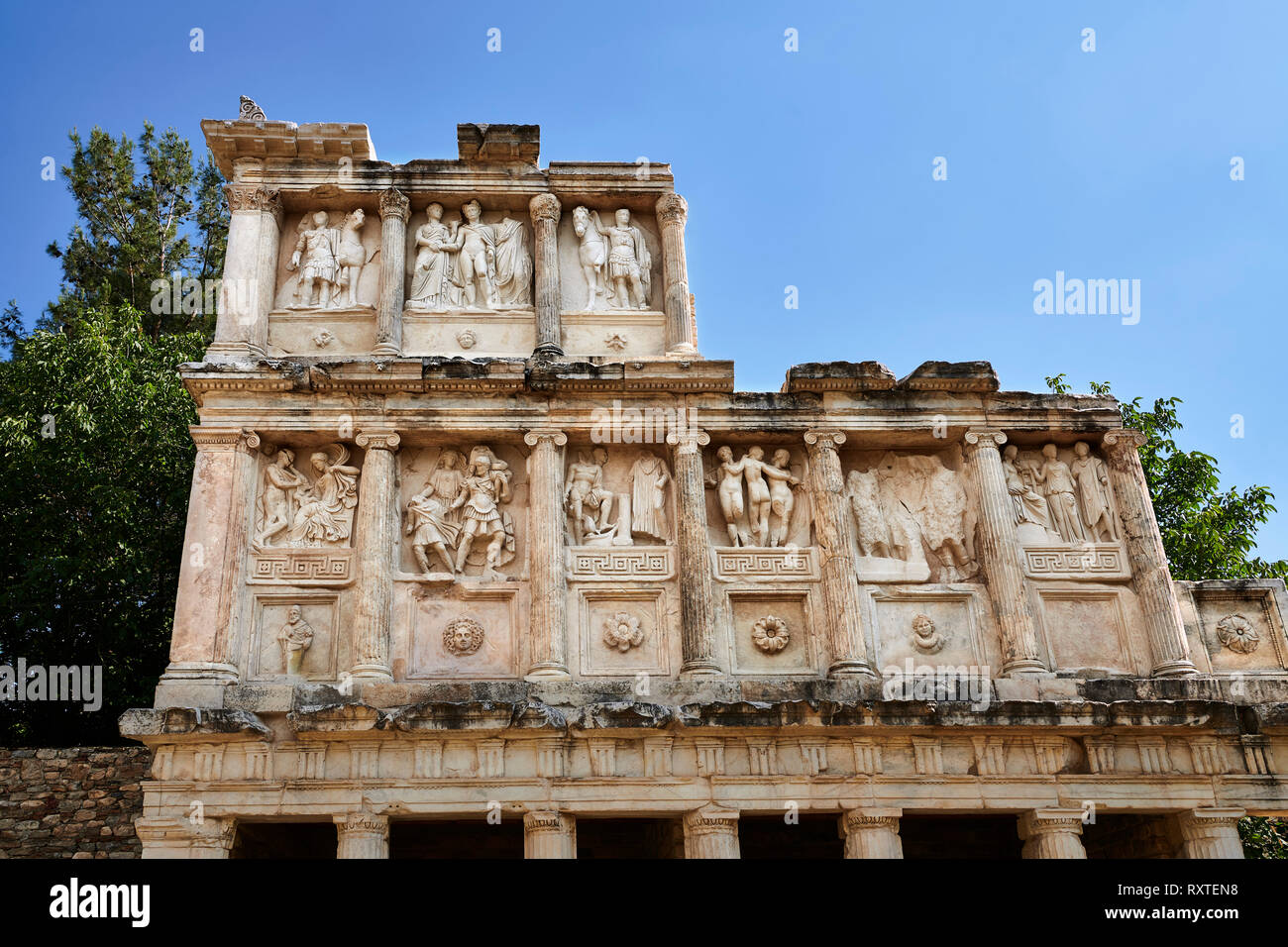 Sebasteion sanctuary building ruins and relief panels, Aphrodisias ...