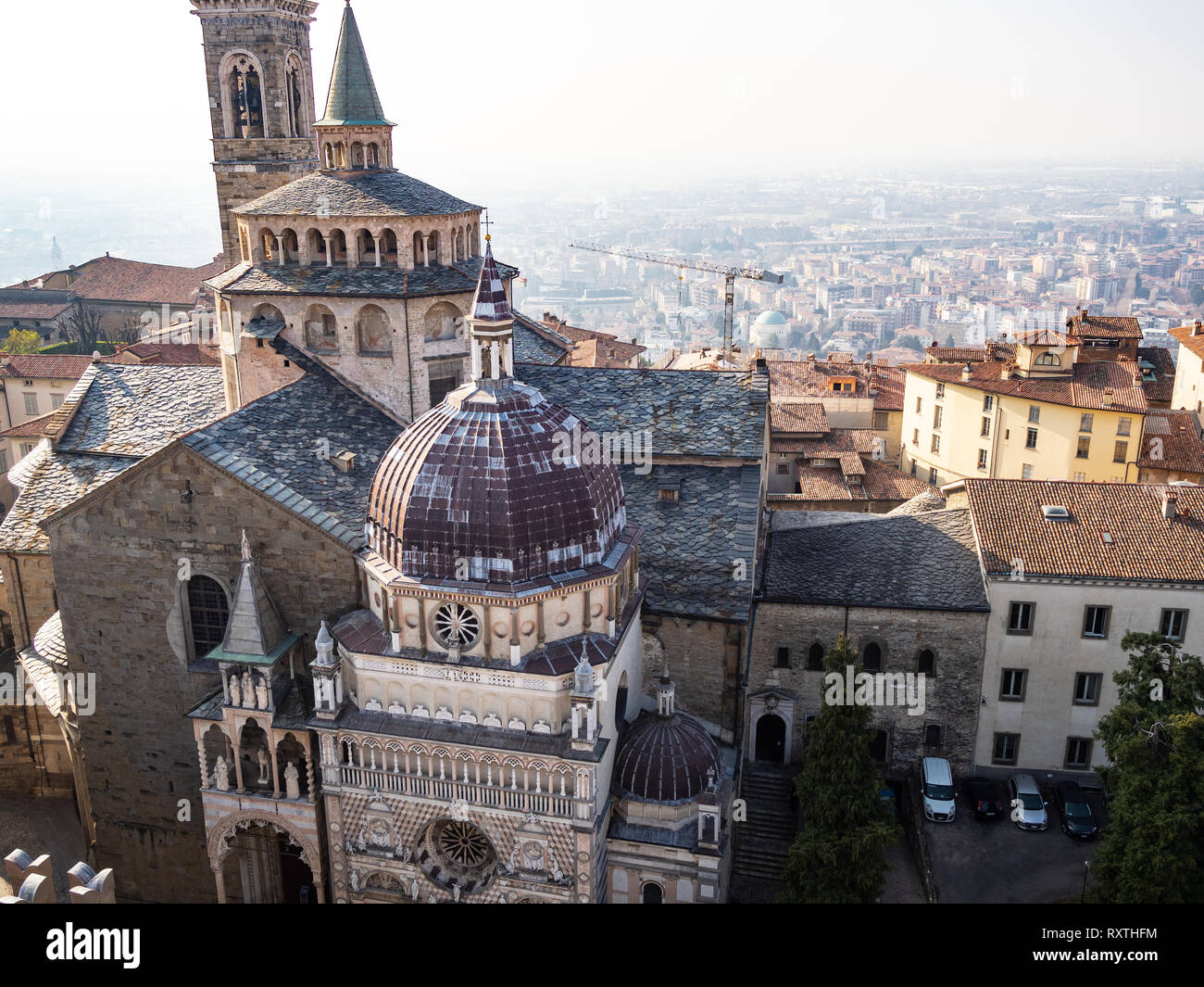 Travel to Italy - above view of Piazza Duomo and Basilica of Santa ...