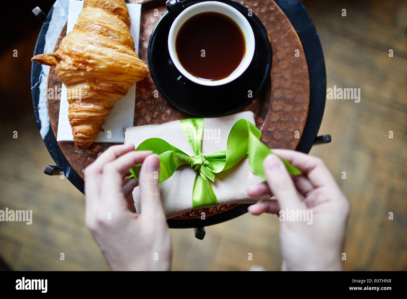 Packed small gift Stock Photo - Alamy