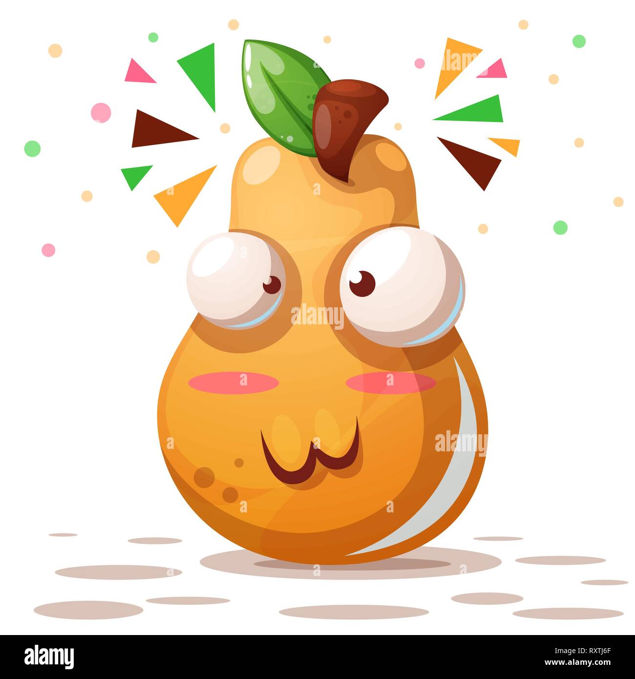 Cute pear illustration - cartoon characters Stock Vector Image & Art ...