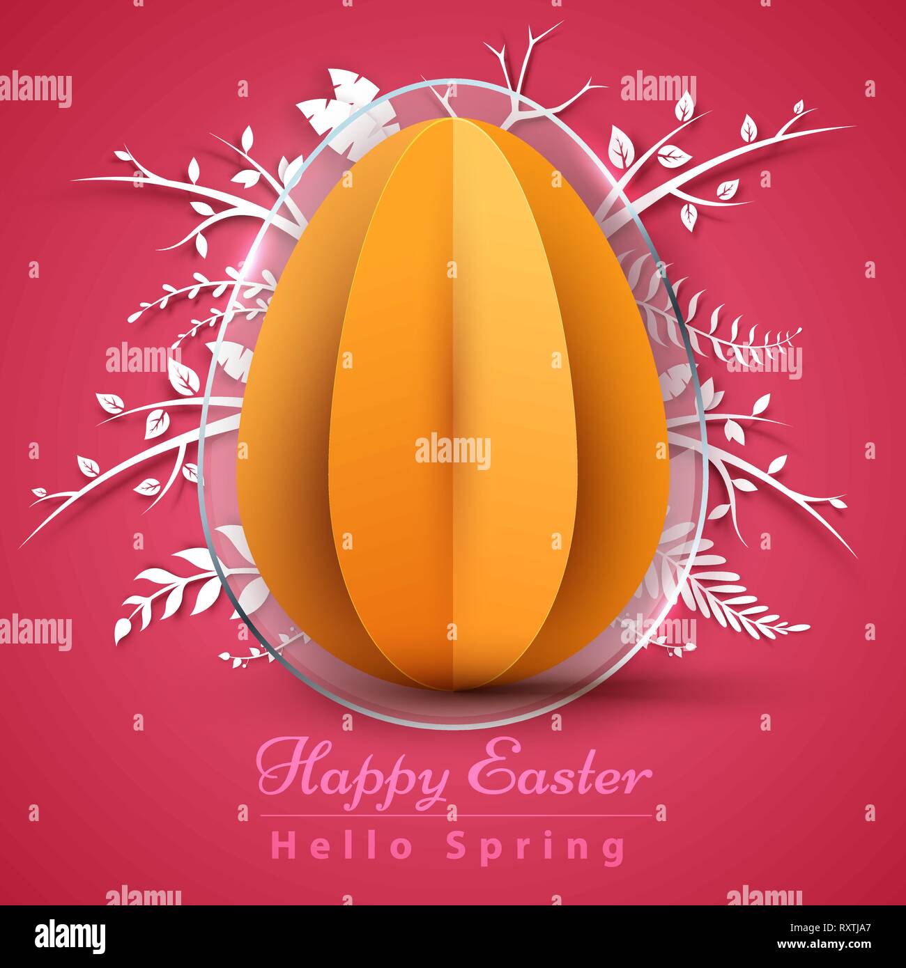Happy Easter. Paper origami illustration Stock Vector Image & Art - Alamy