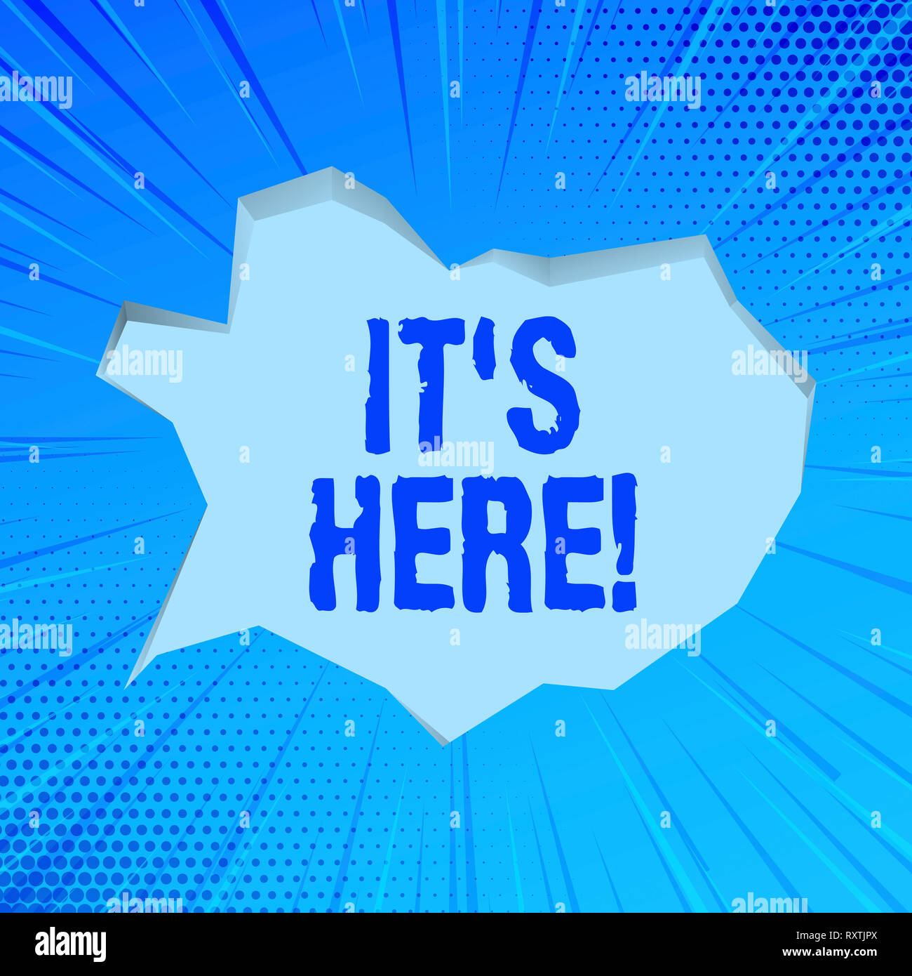 Writing note showing It S Here. Business concept for Present in this ...