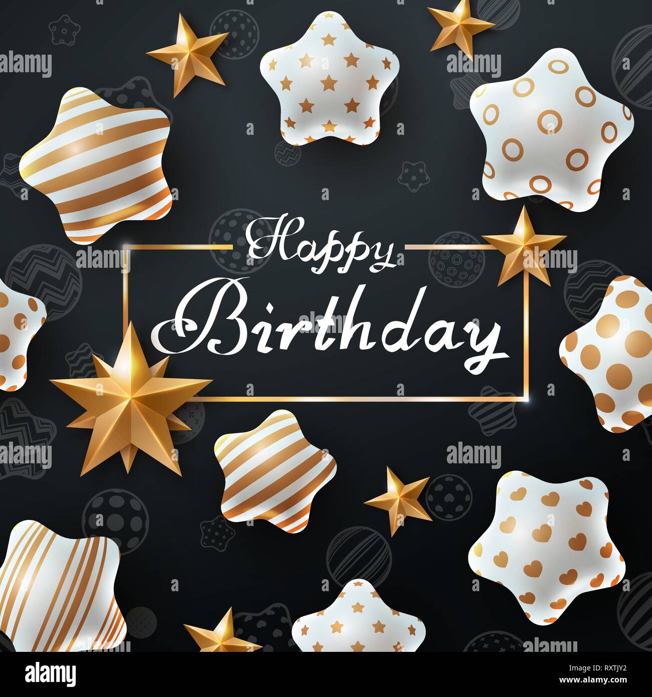 Happy birthday. Beautiful dark template Stock Vector Image & Art - Alamy