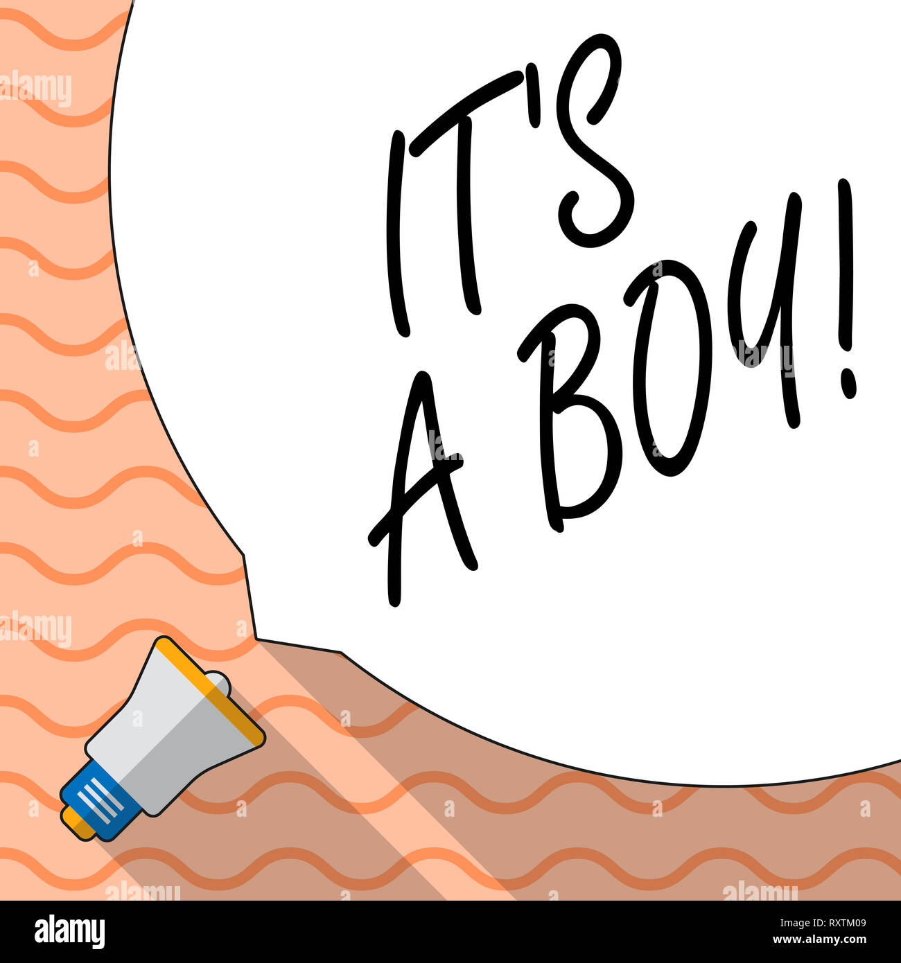 Conceptual hand writing showing It S A Boy. Concept meaning Male baby ...