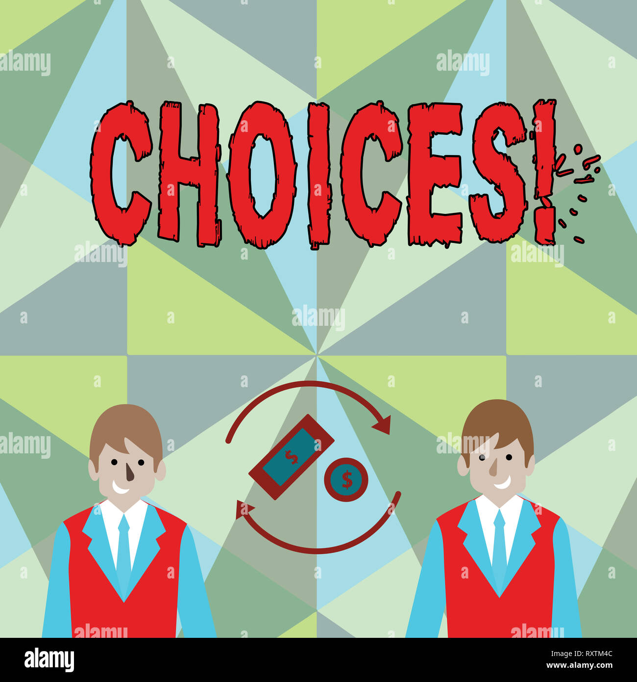Conceptual hand writing showing Choices. Concept meaning Preference ...