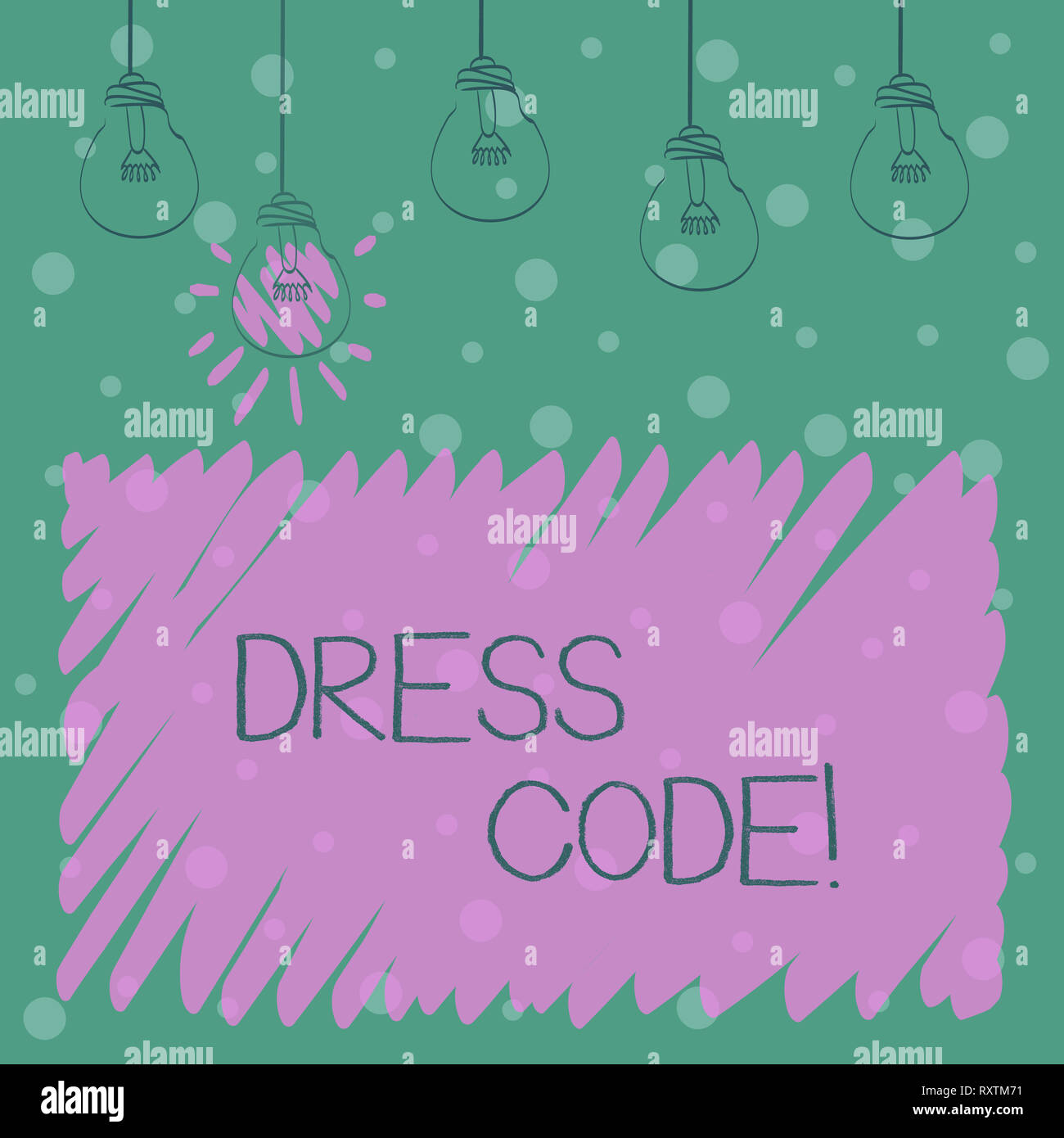 Word writing text Dress Code. Business photo showcasing Rules of what ...