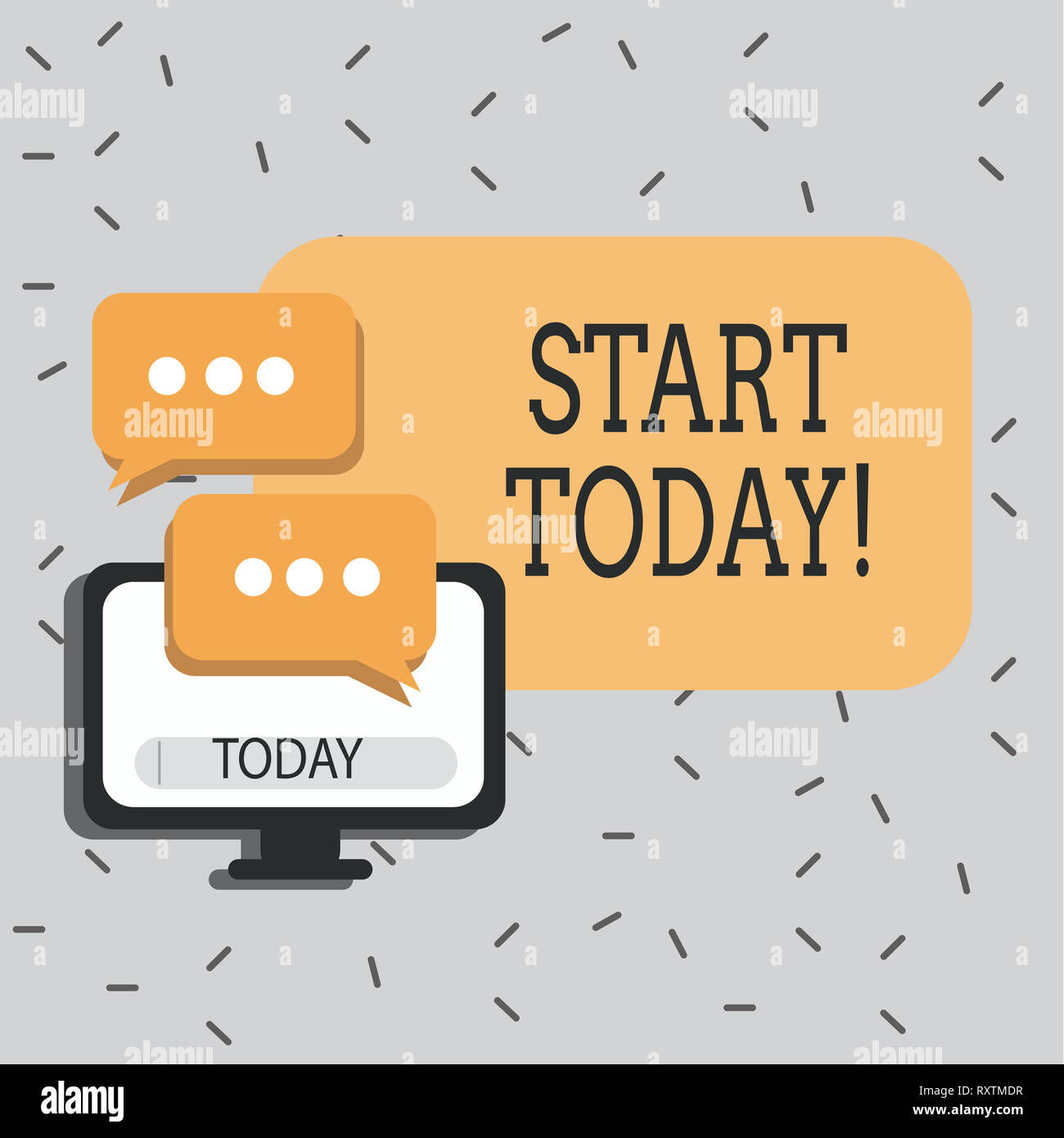 Text sign showing Start Today. Business photo showcasing Initiate Begin ...