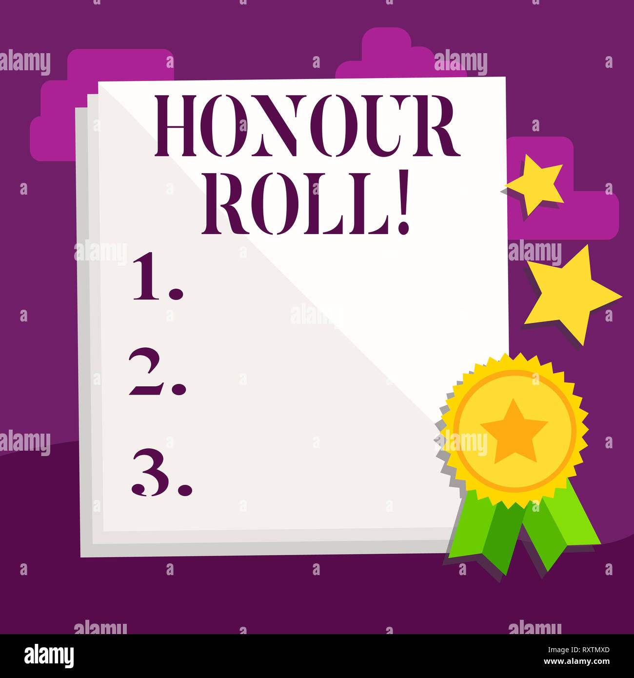 Handwriting text Honour Roll. Conceptual photo List of students who ...