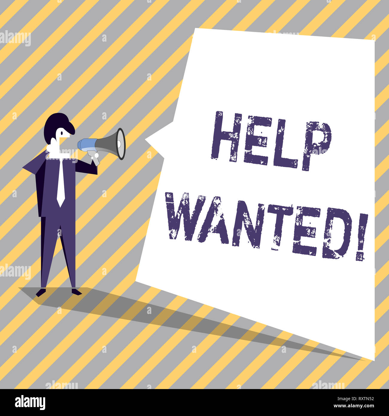 Writing note showing Help Wanted. Business concept for Employee needed ...