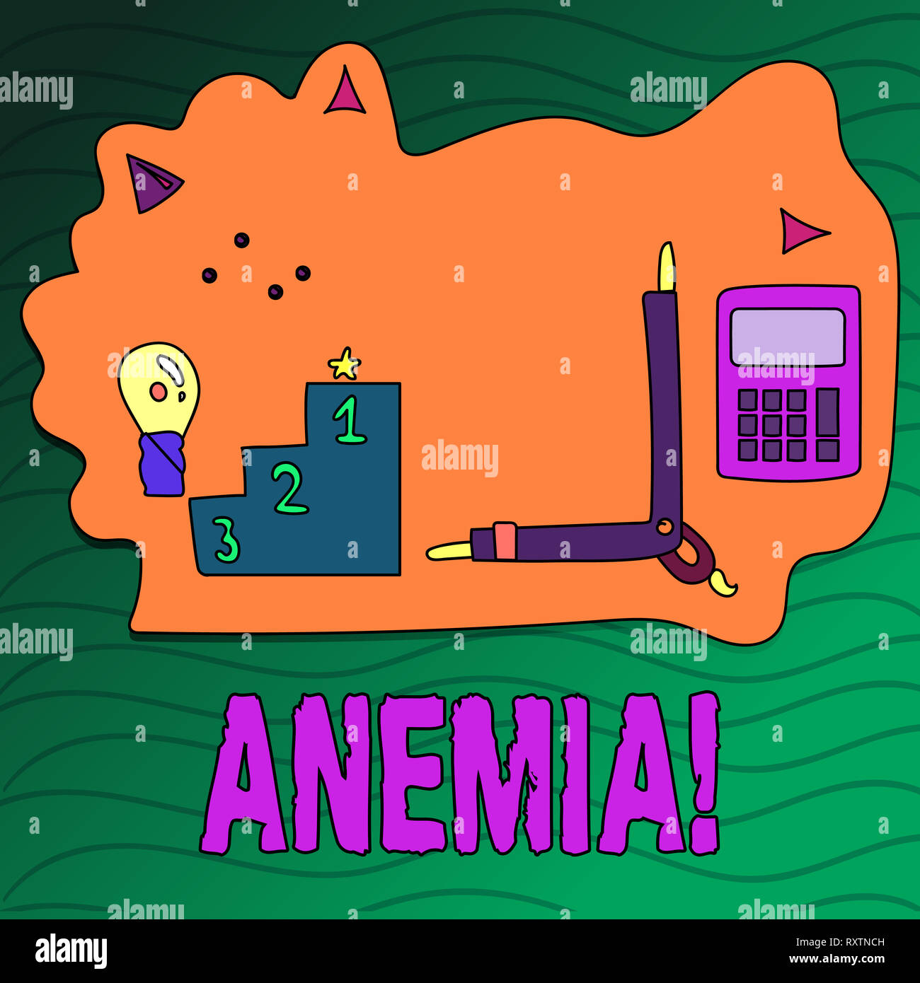 Handwriting text writing Anemia. Conceptual photo Bloodlessness Disease ...