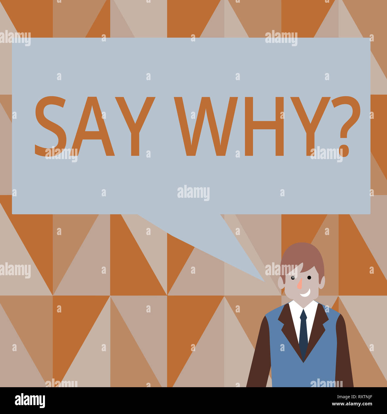 Writing note showing Say Whyquestion. Business concept for Give an ...