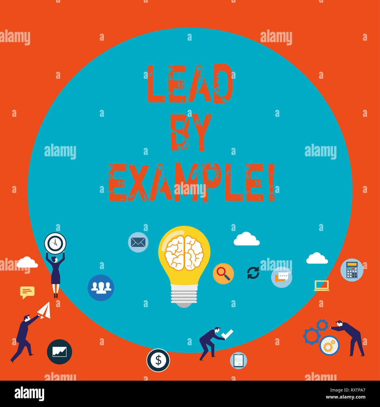 Word writing text Lead By Example. Business photo showcasing Leadership ...