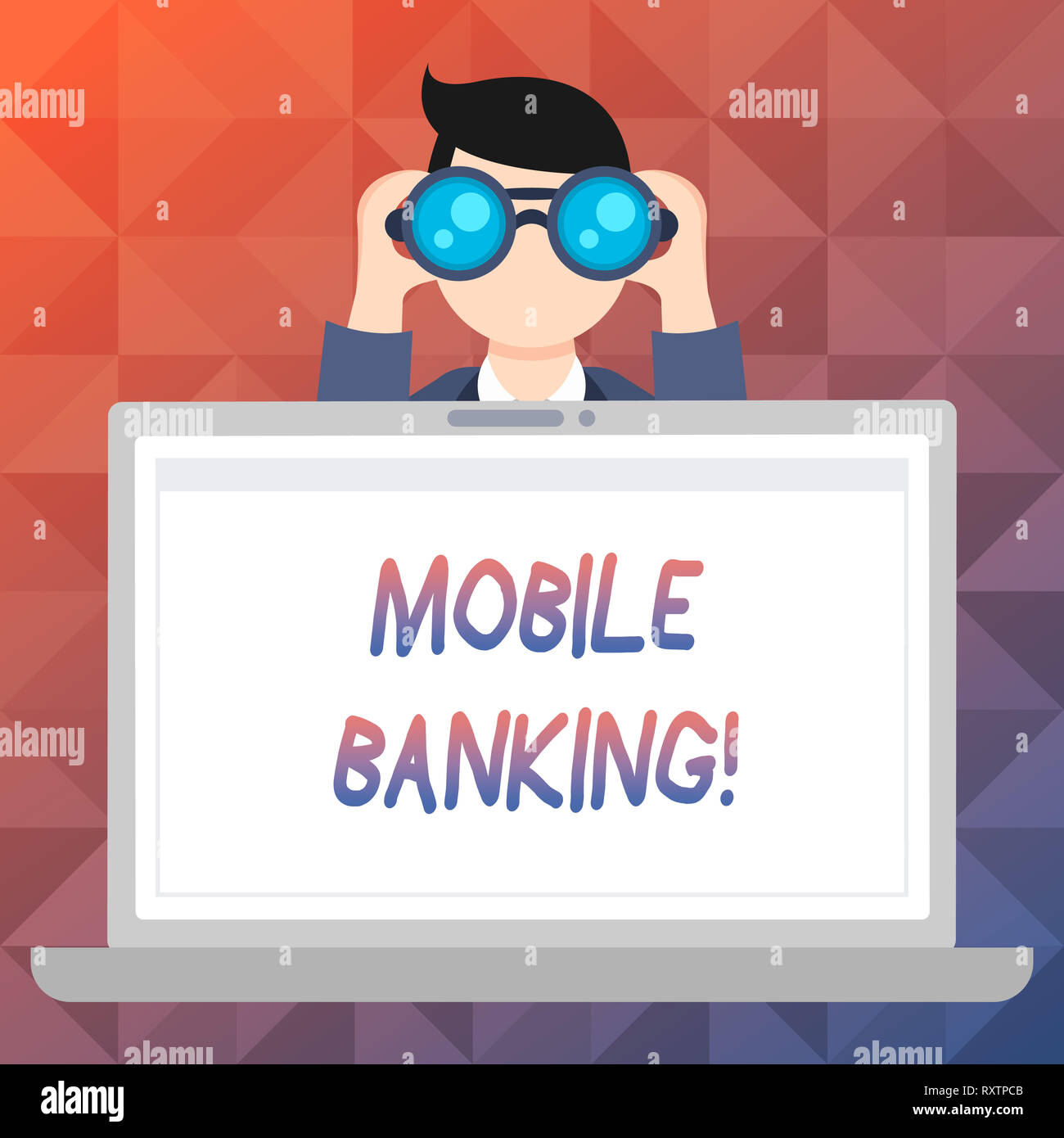 Word writing text Mobile Banking. Business photo showcasing Online ...