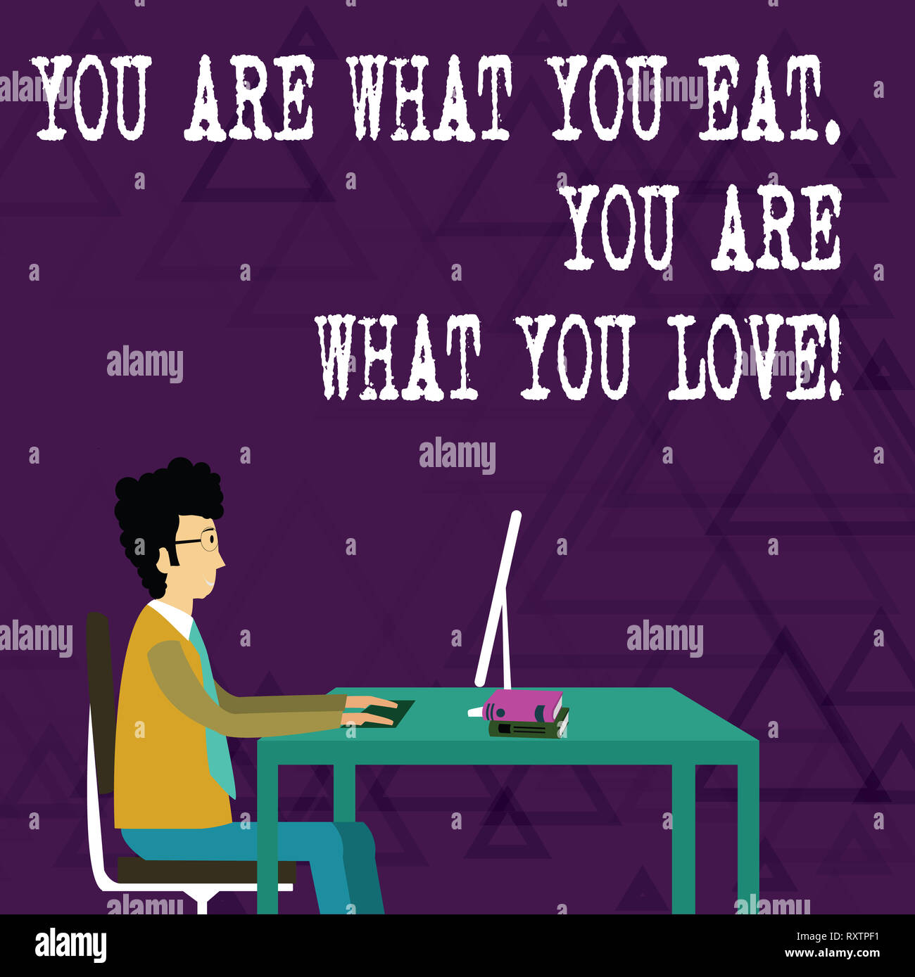 Writing note showing You Are What You Eat You Are What You Love ...