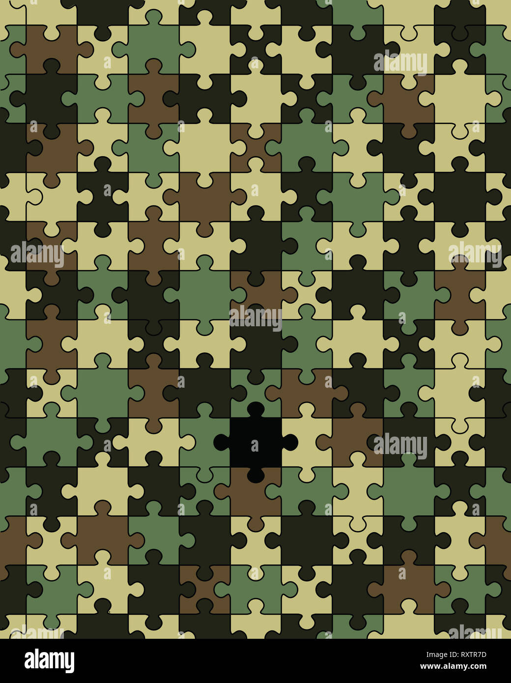 Separate pieces of colorful puzzle, seamless illustration Stock Photo ...