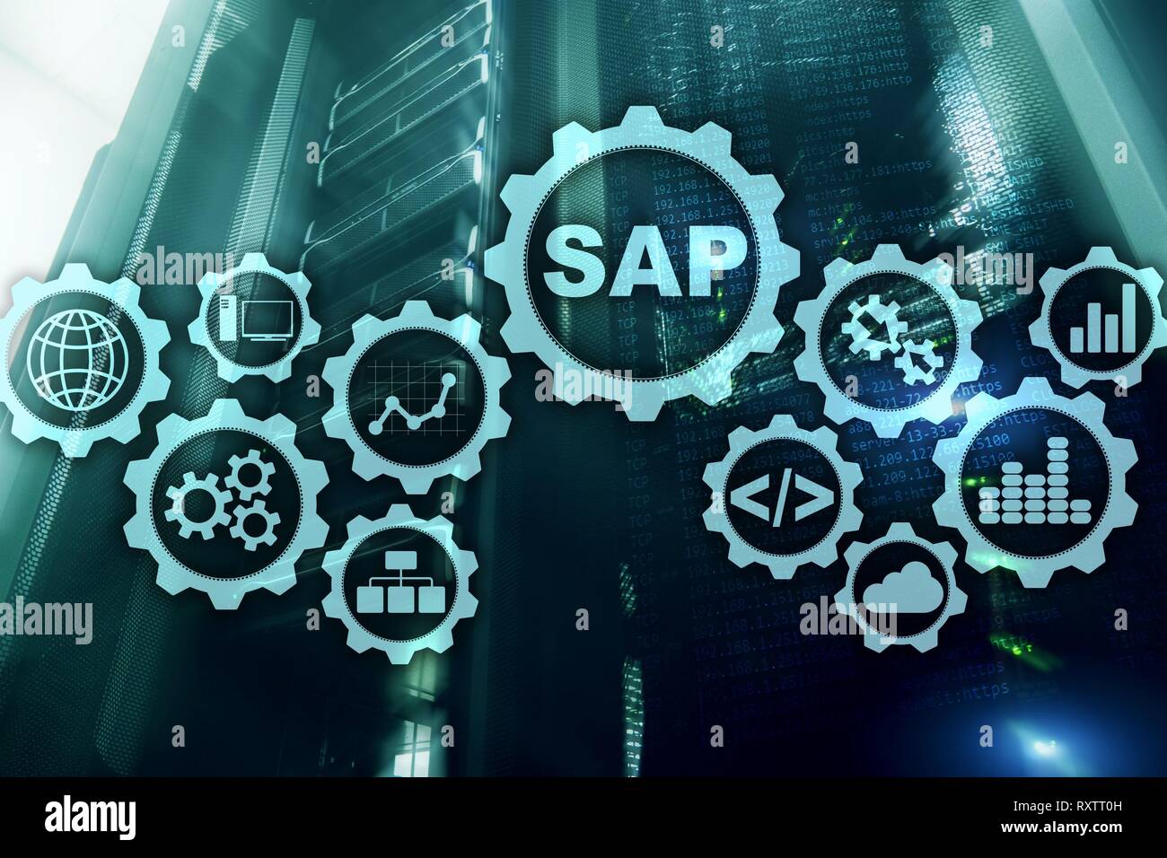 SAP System Software Automation concept on virtual screen data center ...