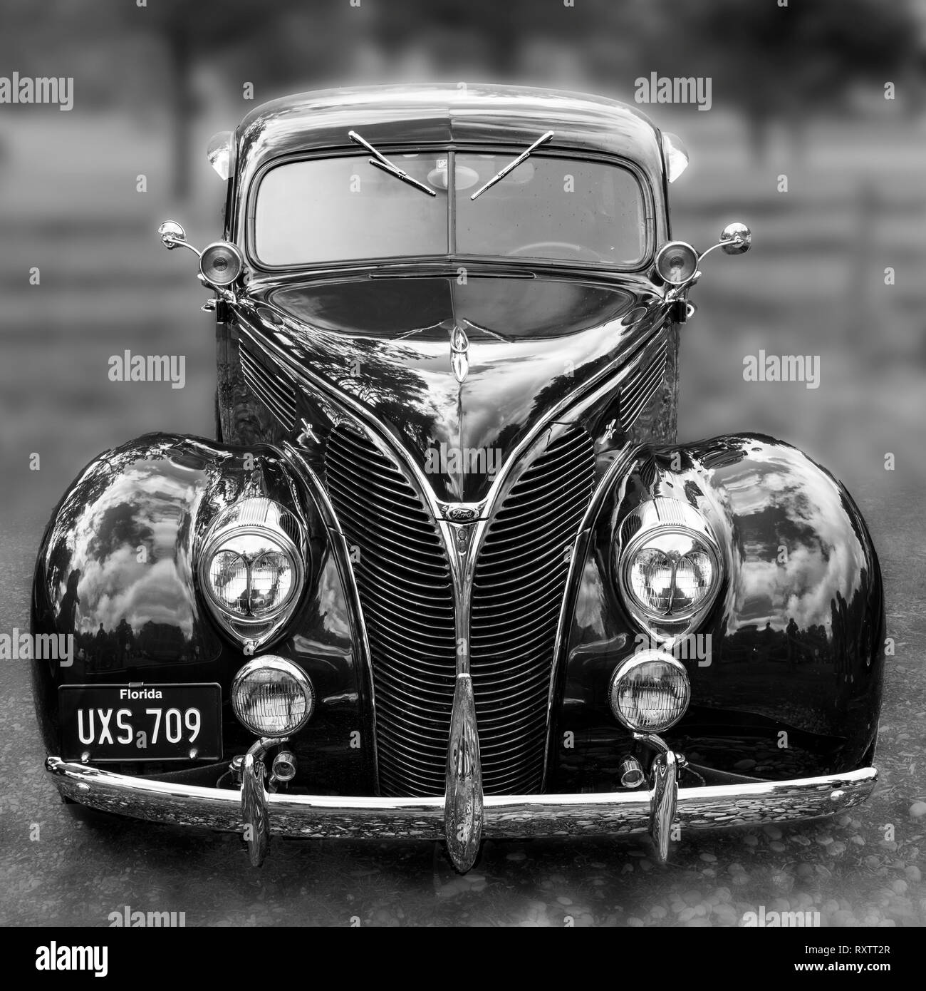 American old car Black and White Stock Photos & Images - Alamy