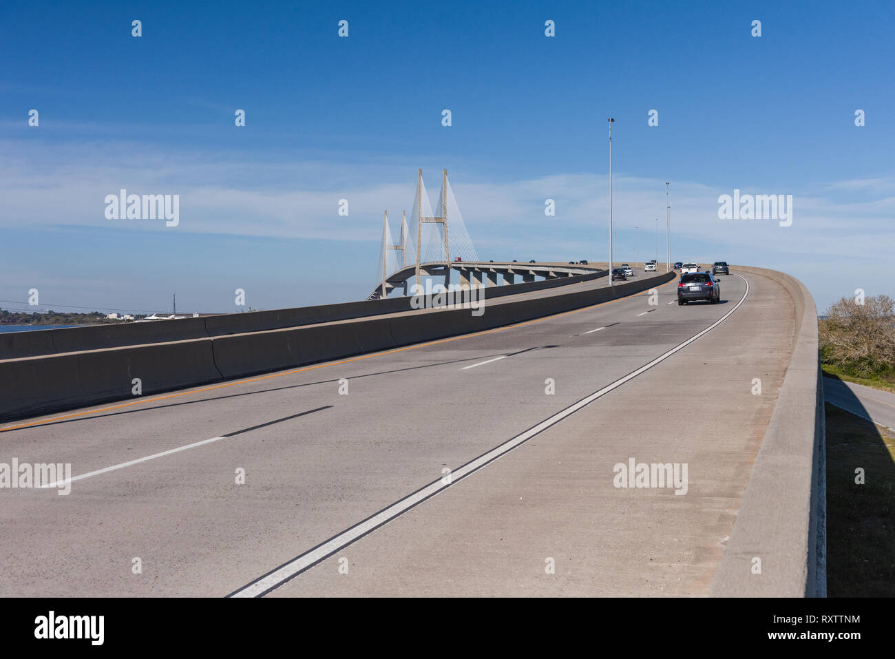 The Sidney Lanier Bridge in Brunswick, Georgia USA Stock Photo - Alamy