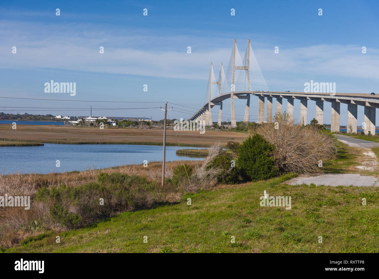 The Sidney Lanier Bridge in Brunswick, Georgia USA Stock Photo - Alamy