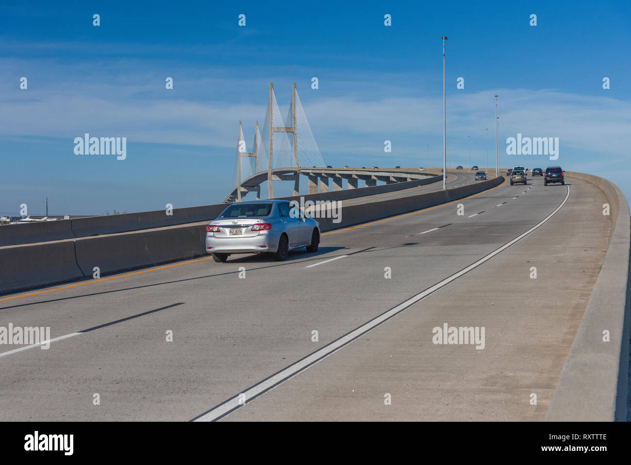 The Sidney Lanier Bridge in Brunswick, Georgia USA Stock Photo - Alamy