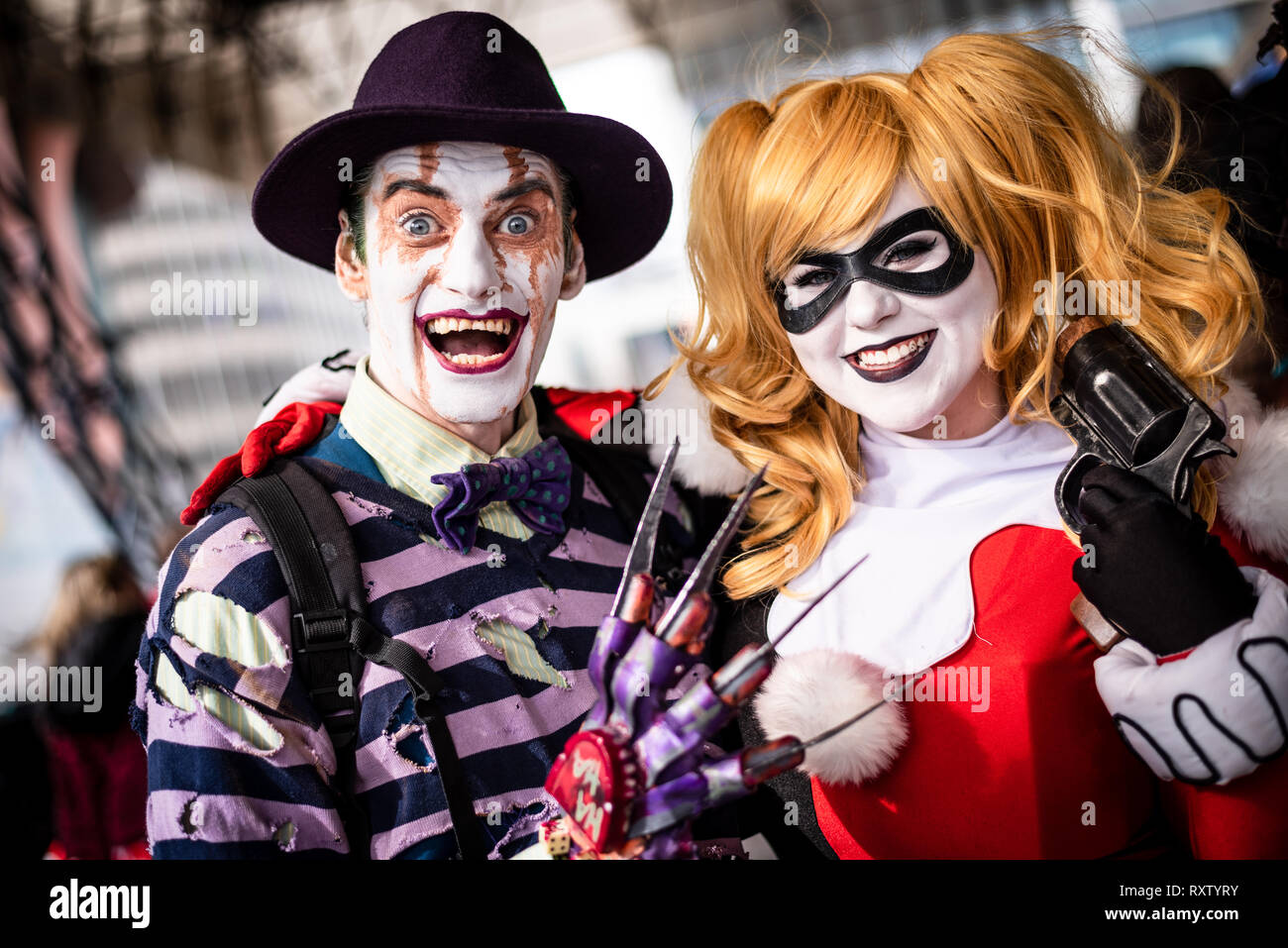 Cosplayers dressed as their favourite superheros or film characters in ...