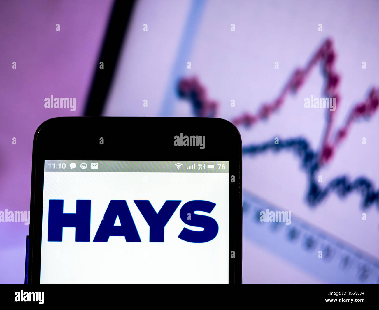Hays plc company logo seen displayed on smart phone Stock Photo - Alamy