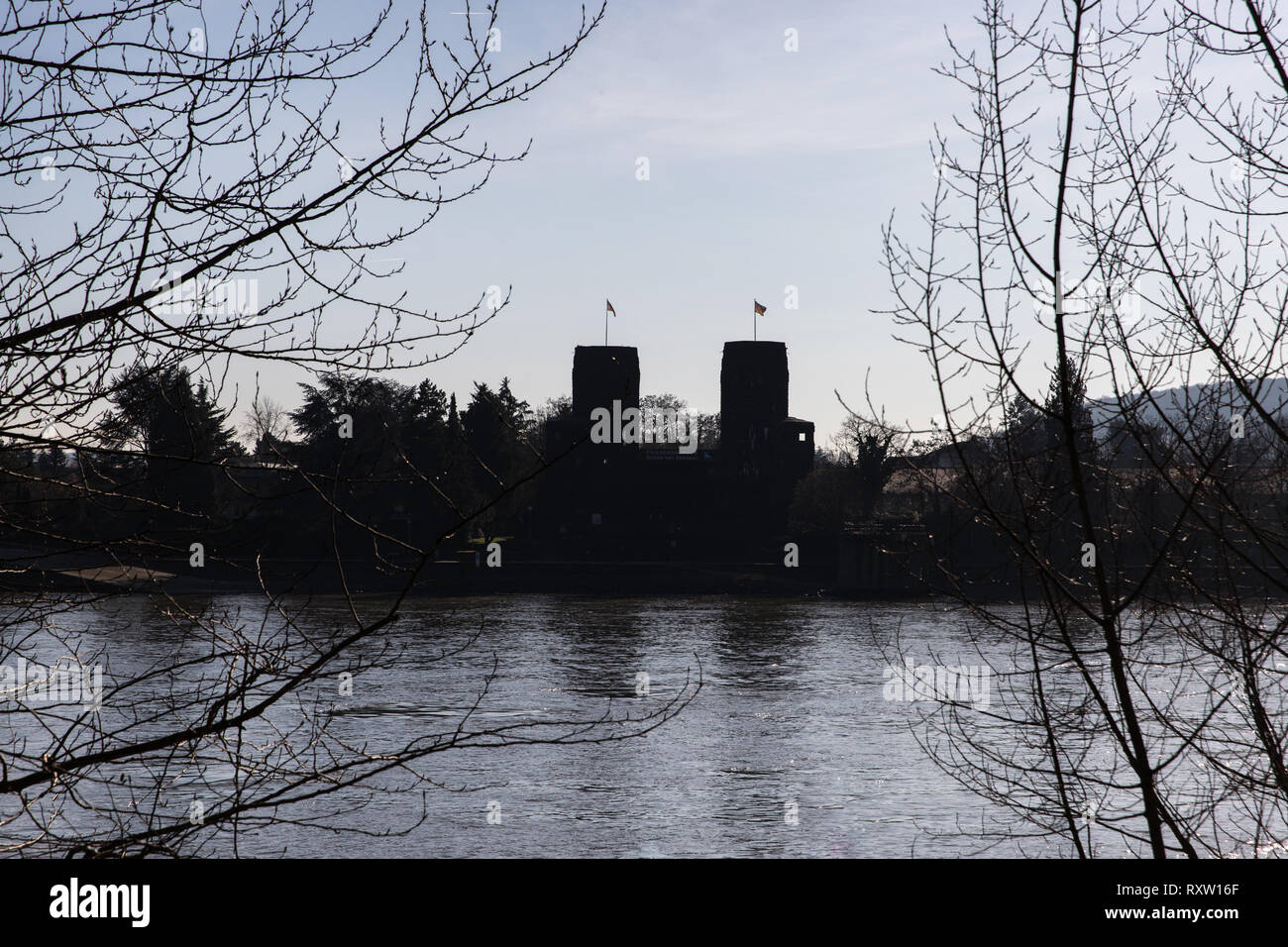 historic bridge ruin of remagen germany Stock Photo - Alamy