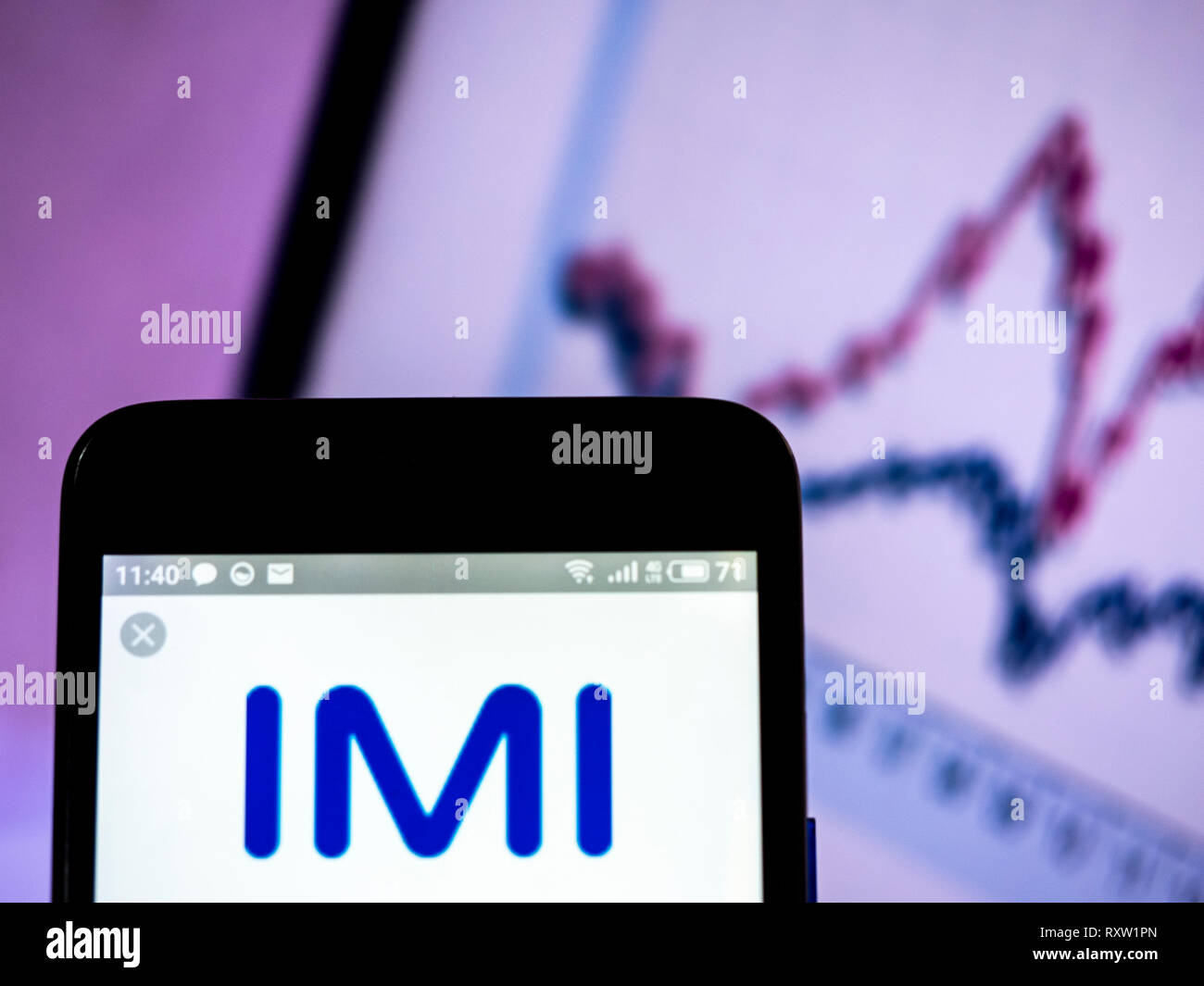IMI plc company logo seen displayed on smart phone Stock Photo - Alamy