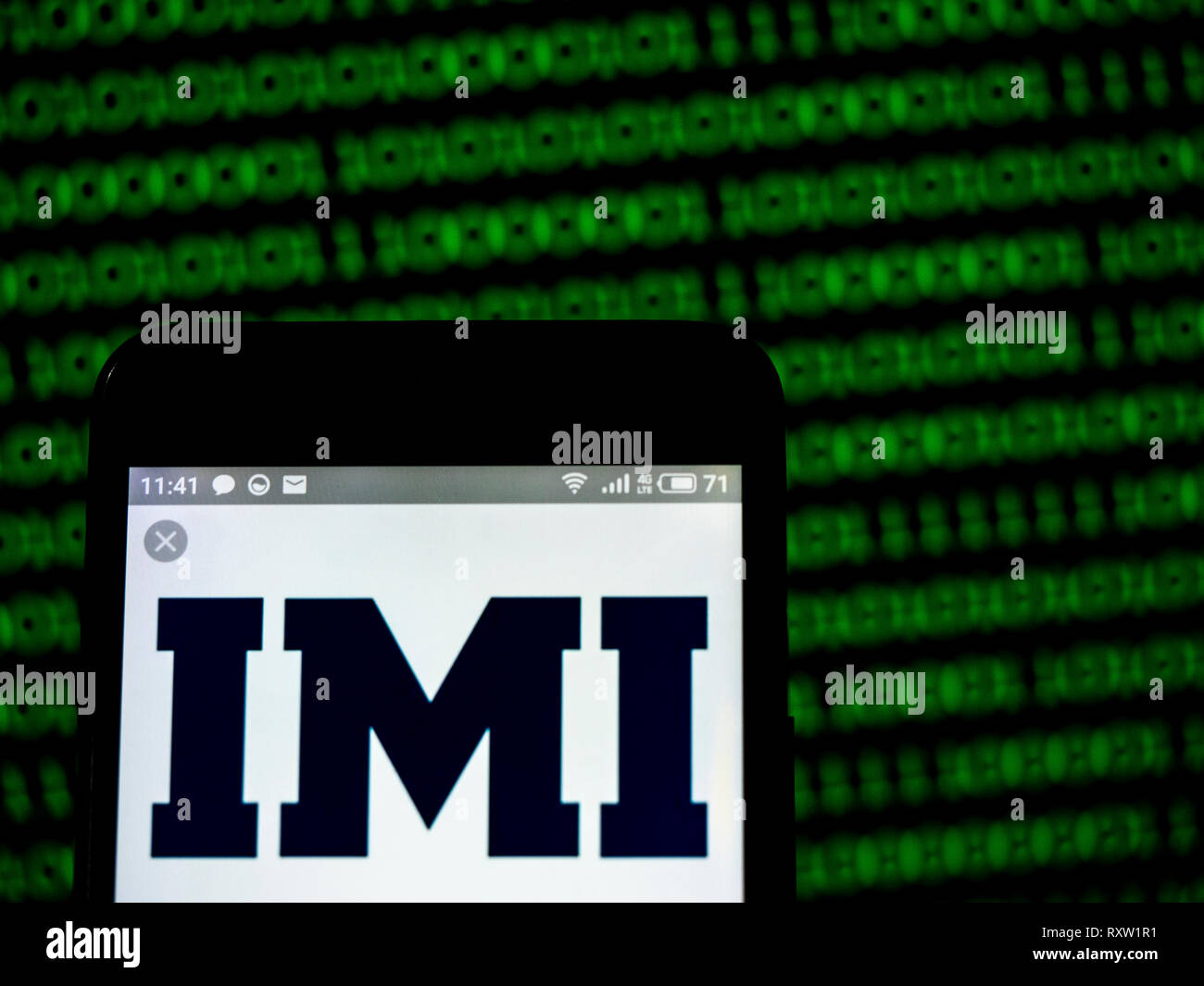 IMI plc company logo seen displayed on smart phone Stock Photo - Alamy