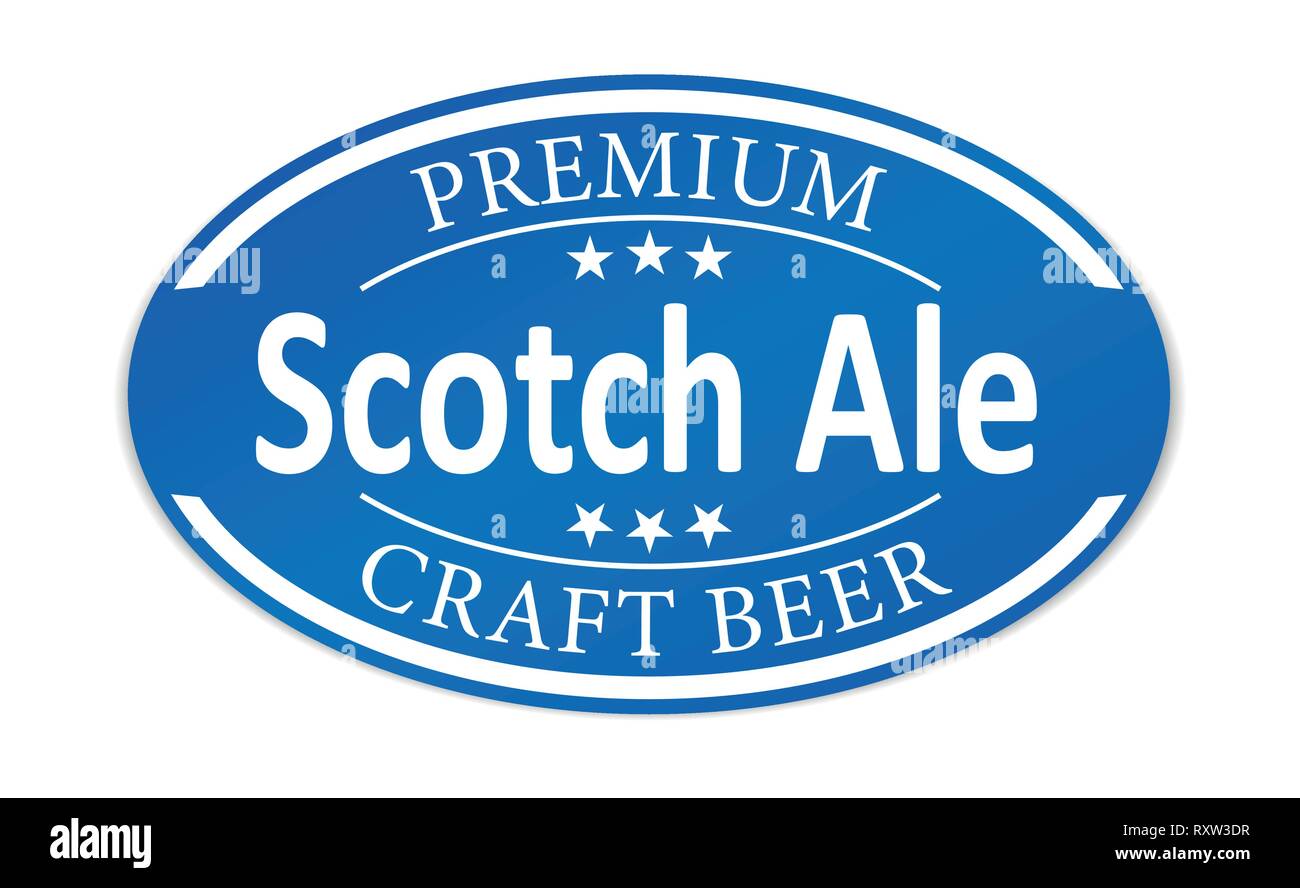 scotch ale premium craft beer paper web lable badge isolated Stock ...