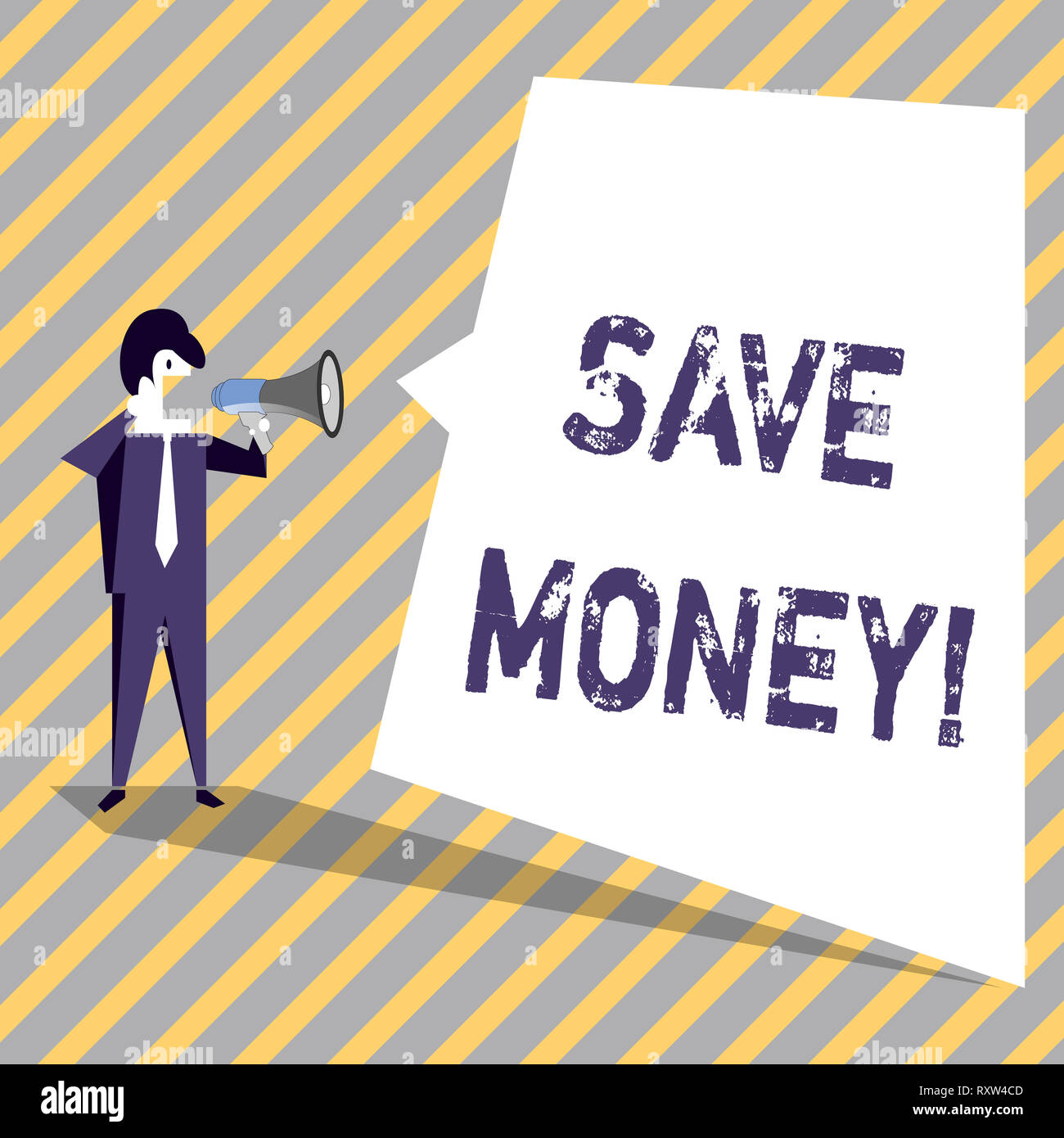 Writing note showing Save Money. Business concept for Reduce expenses ...