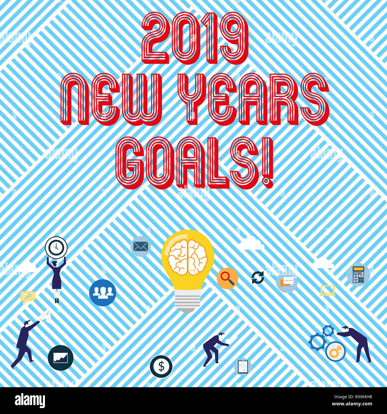 Text sign showing 2019 New Years Goals. Business photo text resolution ...