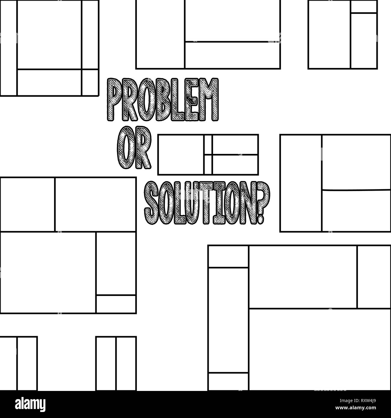 Handwriting Text Problem Or Solutionquestion Conceptual Photo Think