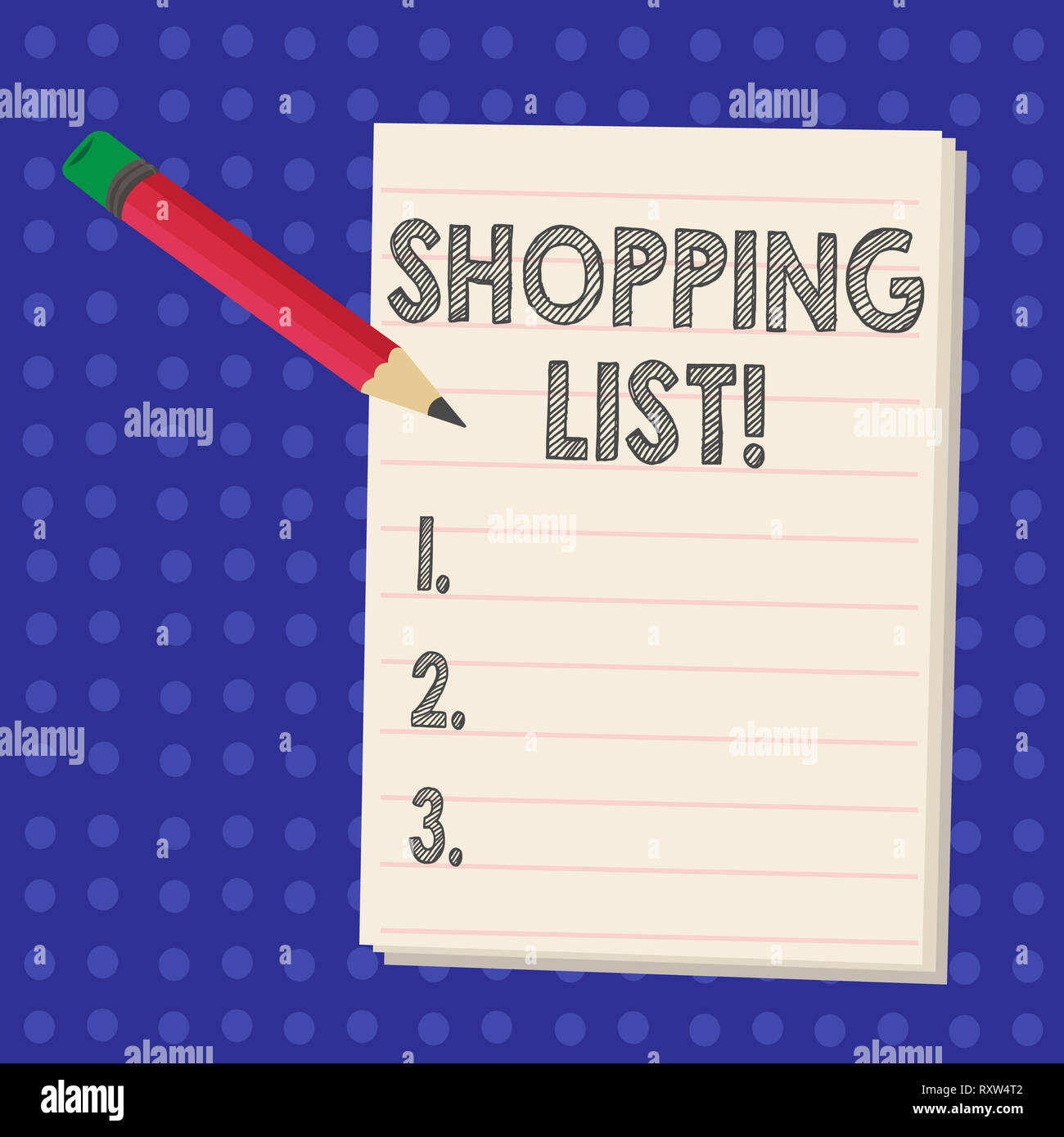 Handwritten Shopping List