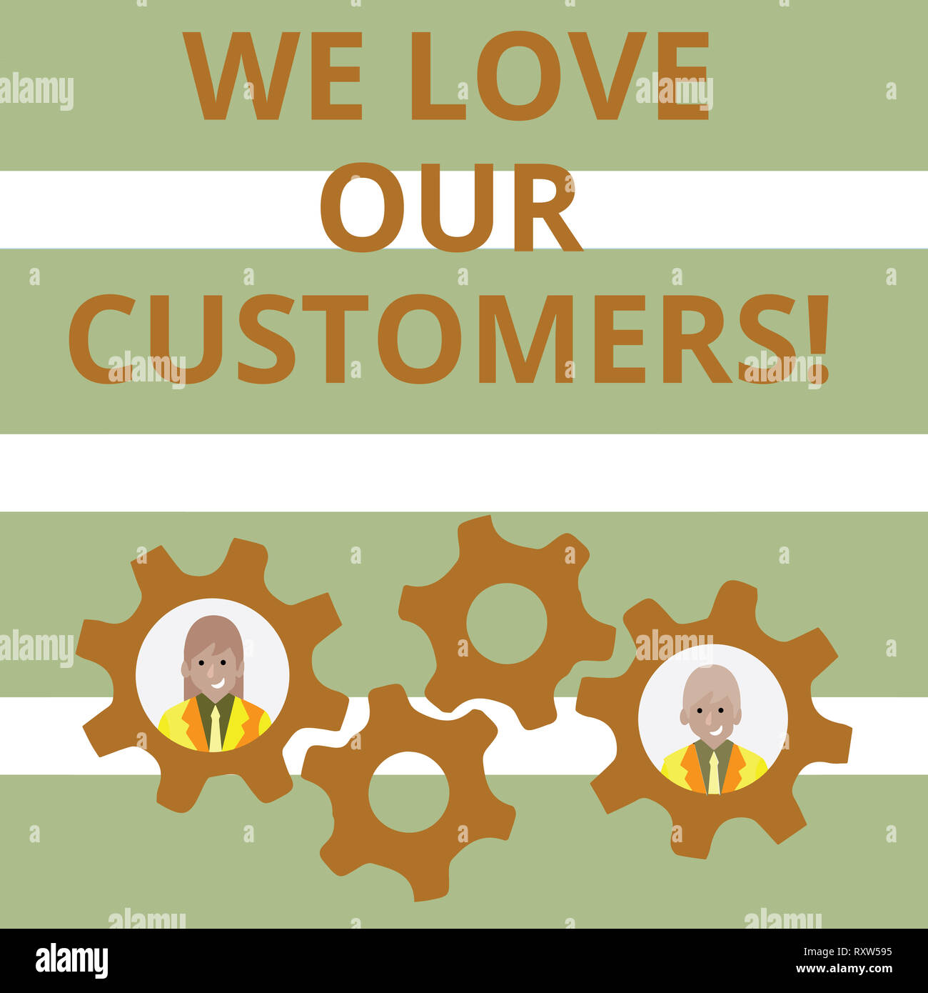 Handwriting text We Love Our Customers. Conceptual photo Client ...