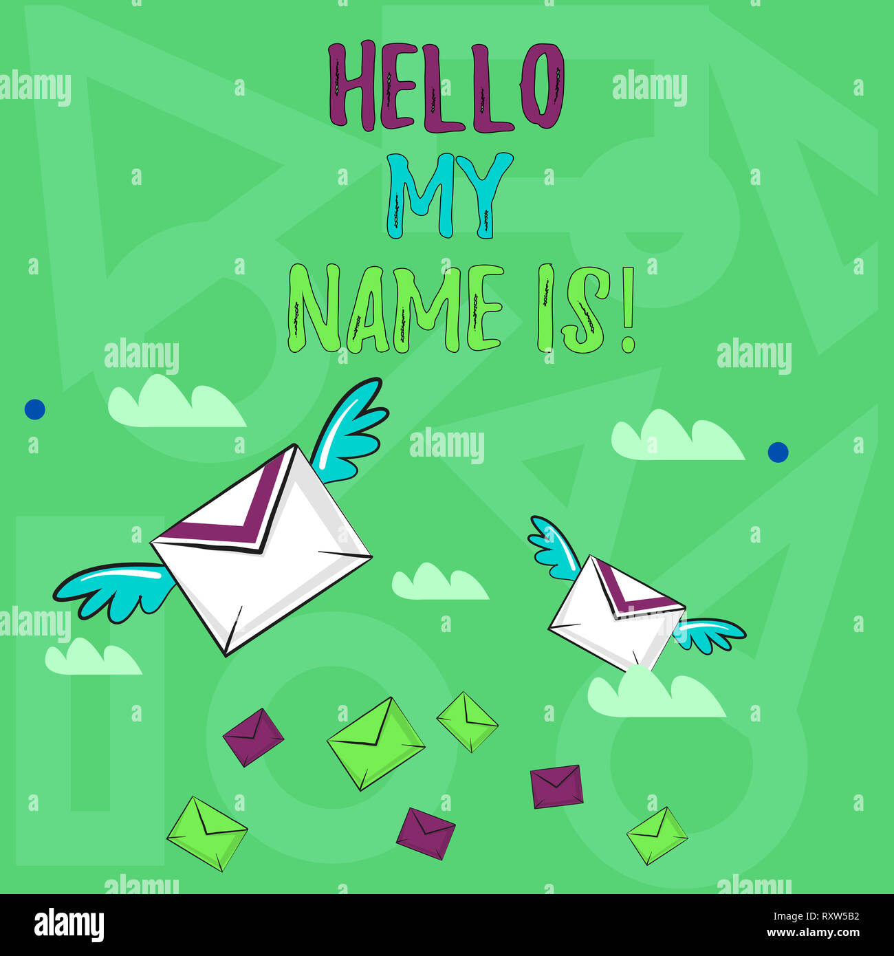 Handwriting text writing Hello My Name Is. Conceptual photo Introduce ...