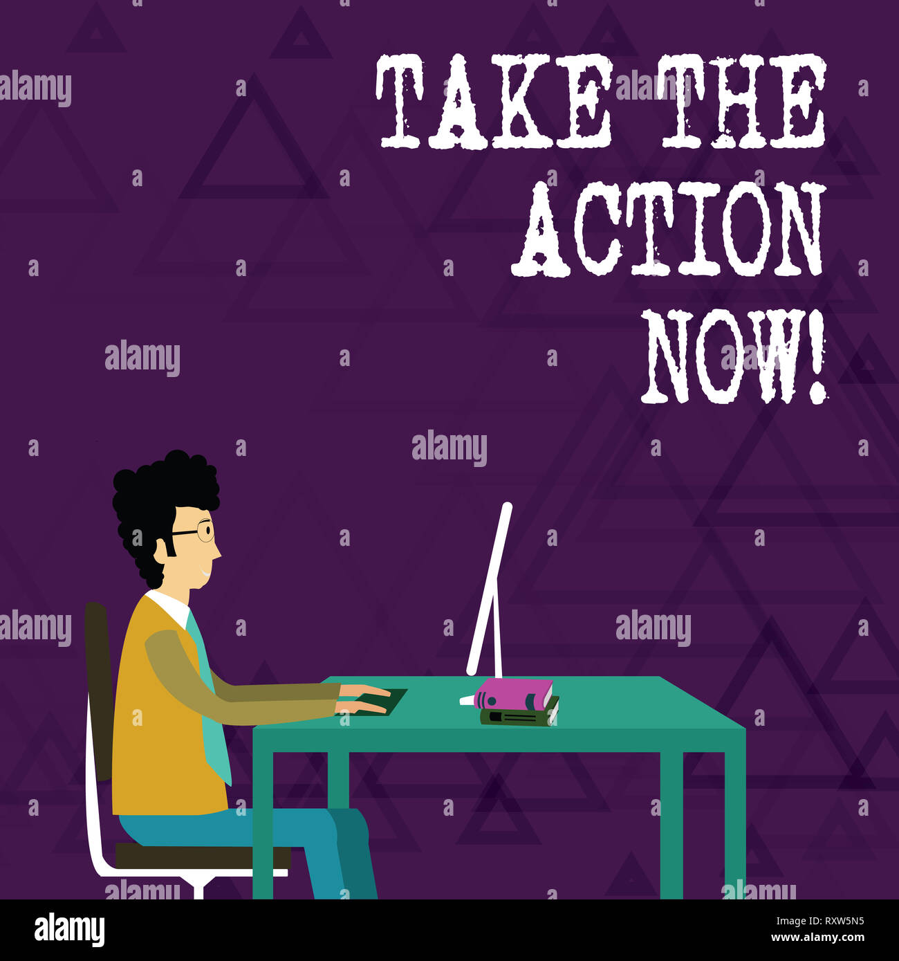 Writing note showing Take The Action Now. Business concept for Act ...