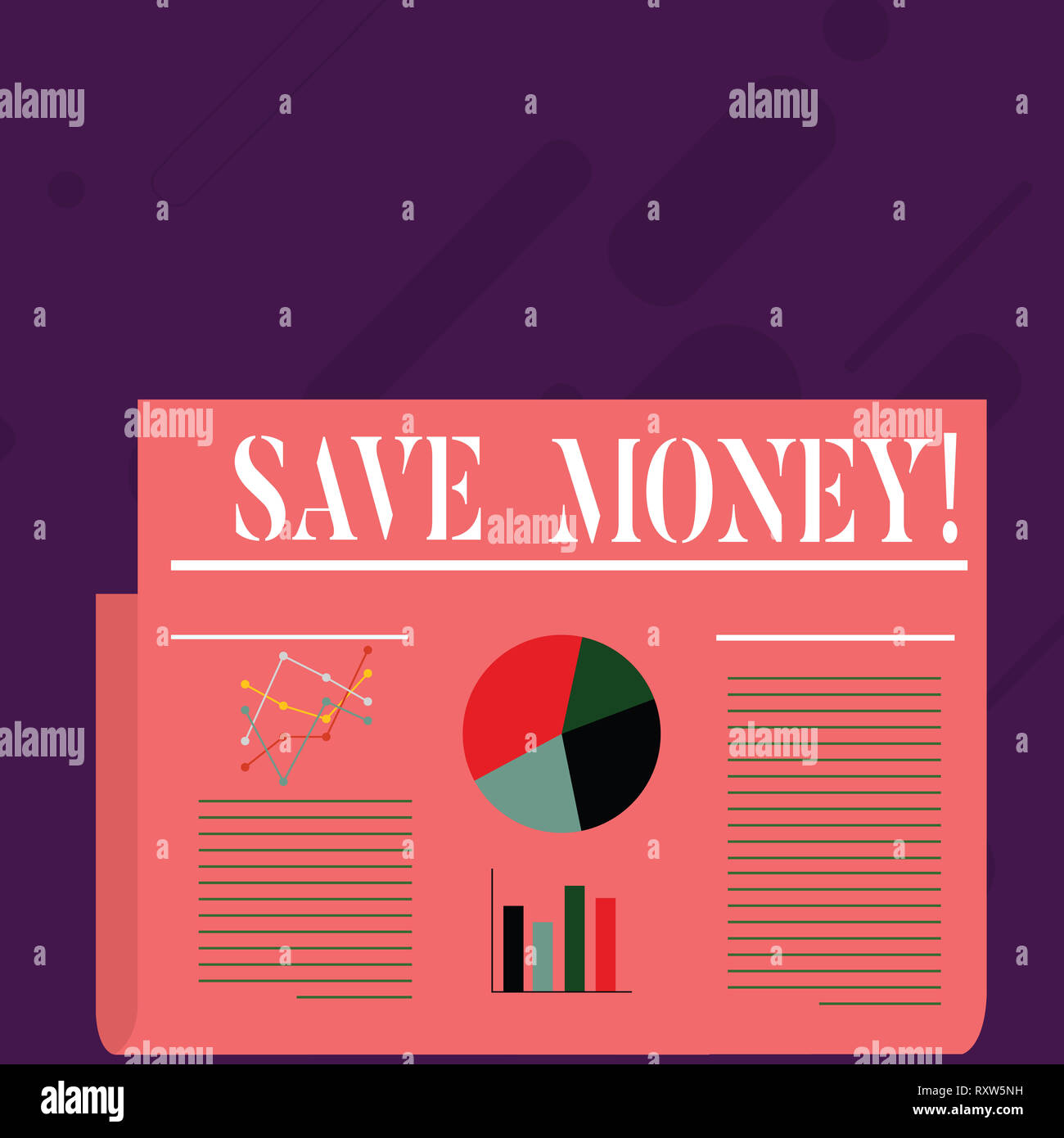 Writing note showing Save Money. Business concept for Reduce expenses ...