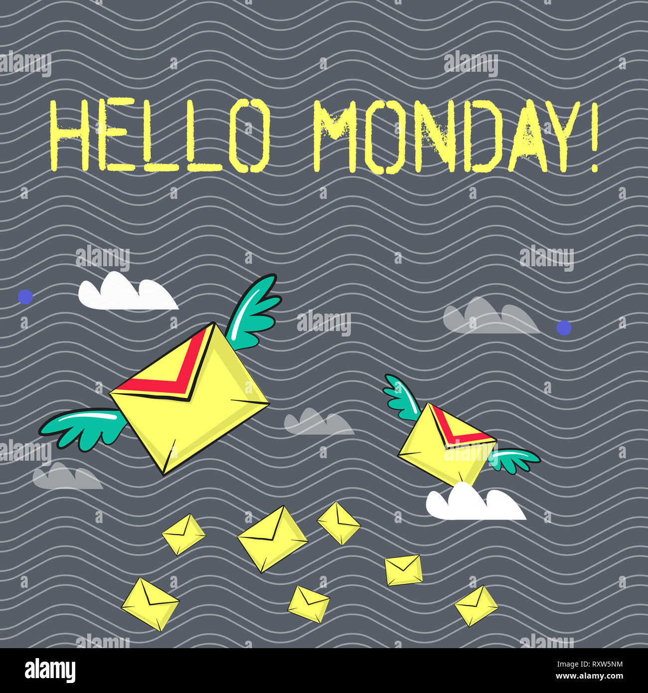 Text sign showing Hellomonday. Business photo text Positive Message for ...