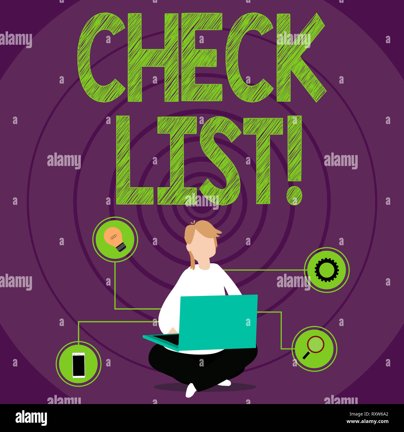 Conceptual hand writing showing Check List. Concept meaning Items ...