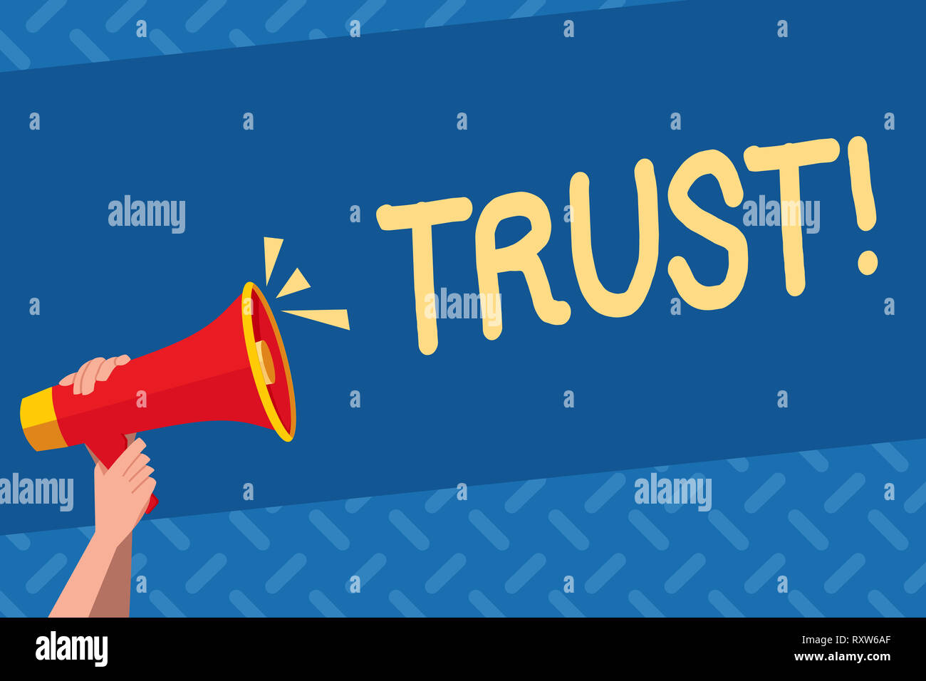 Handwriting text Trust. Conceptual photo Belief in the Reliability ...