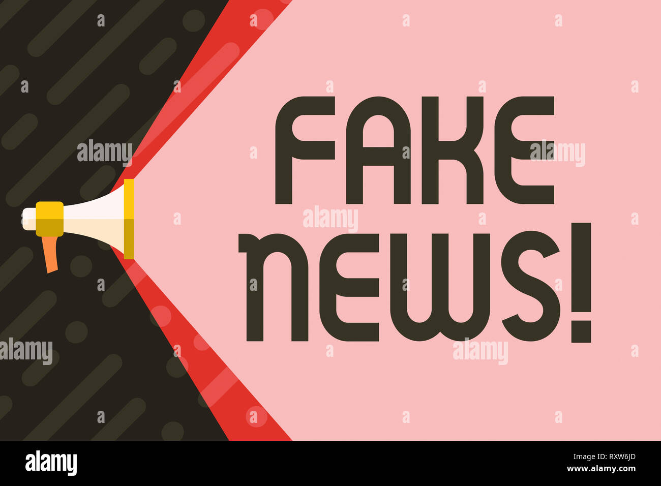 Handwriting text writing Fake News. Conceptual photo False ...