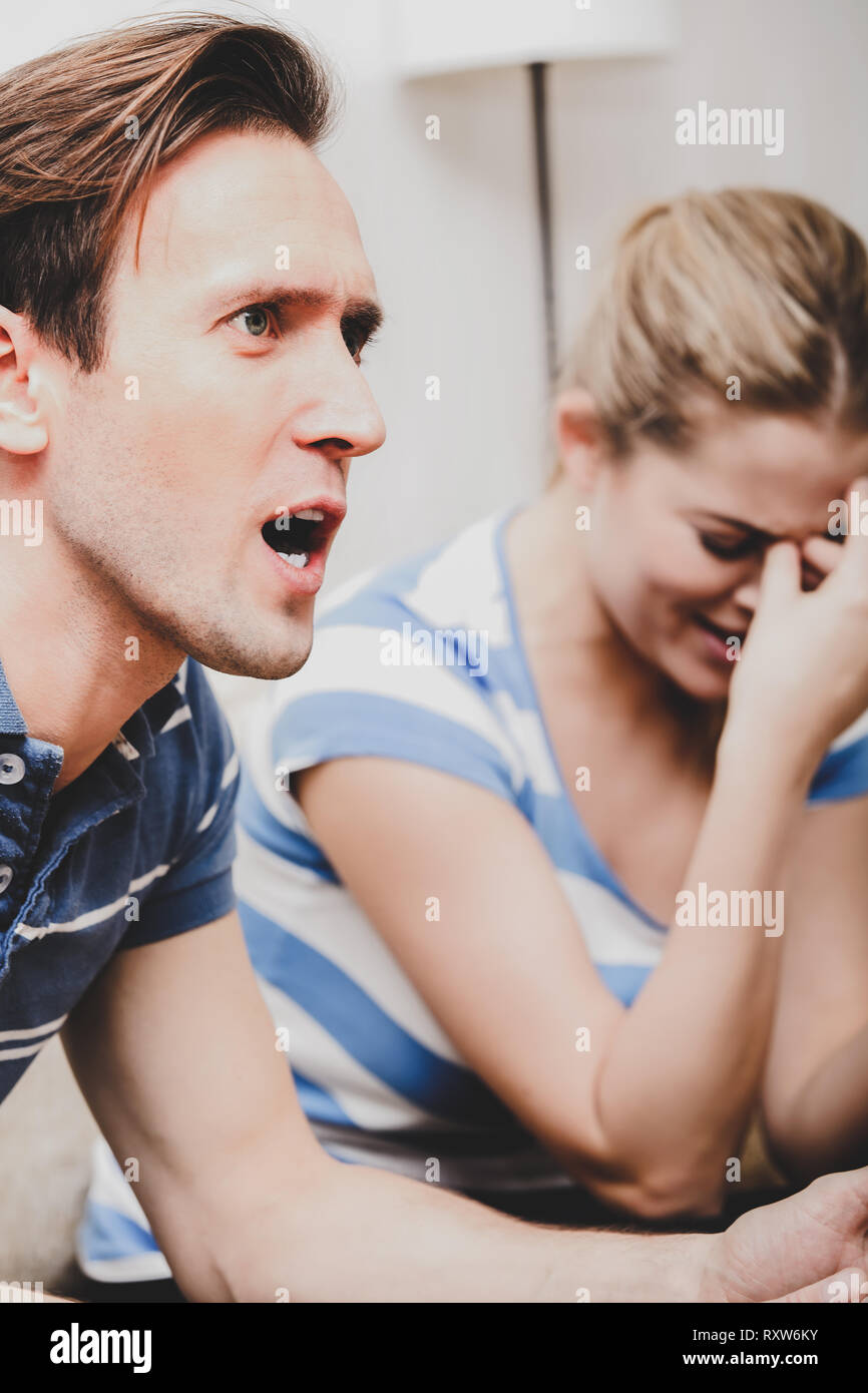 Woman yelling at man hi-res stock photography and images - Alamy