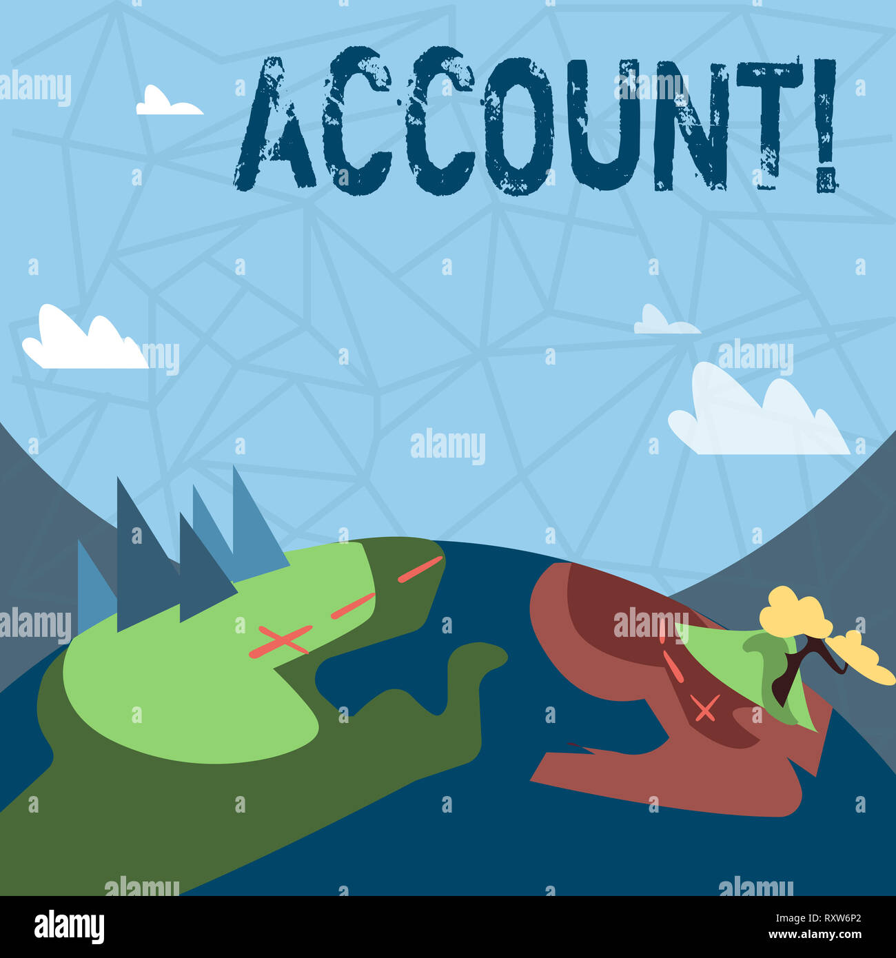 Writing note showing Account. Business concept for Description ...