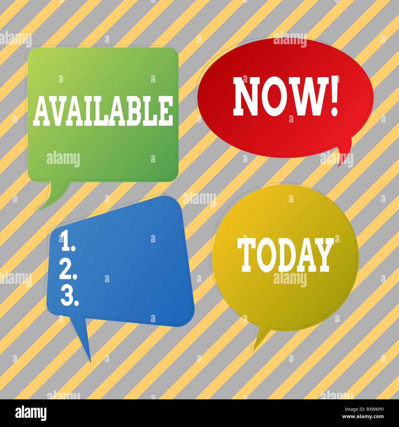 Text sign showing Available Now. Business photo showcasing you can find ...