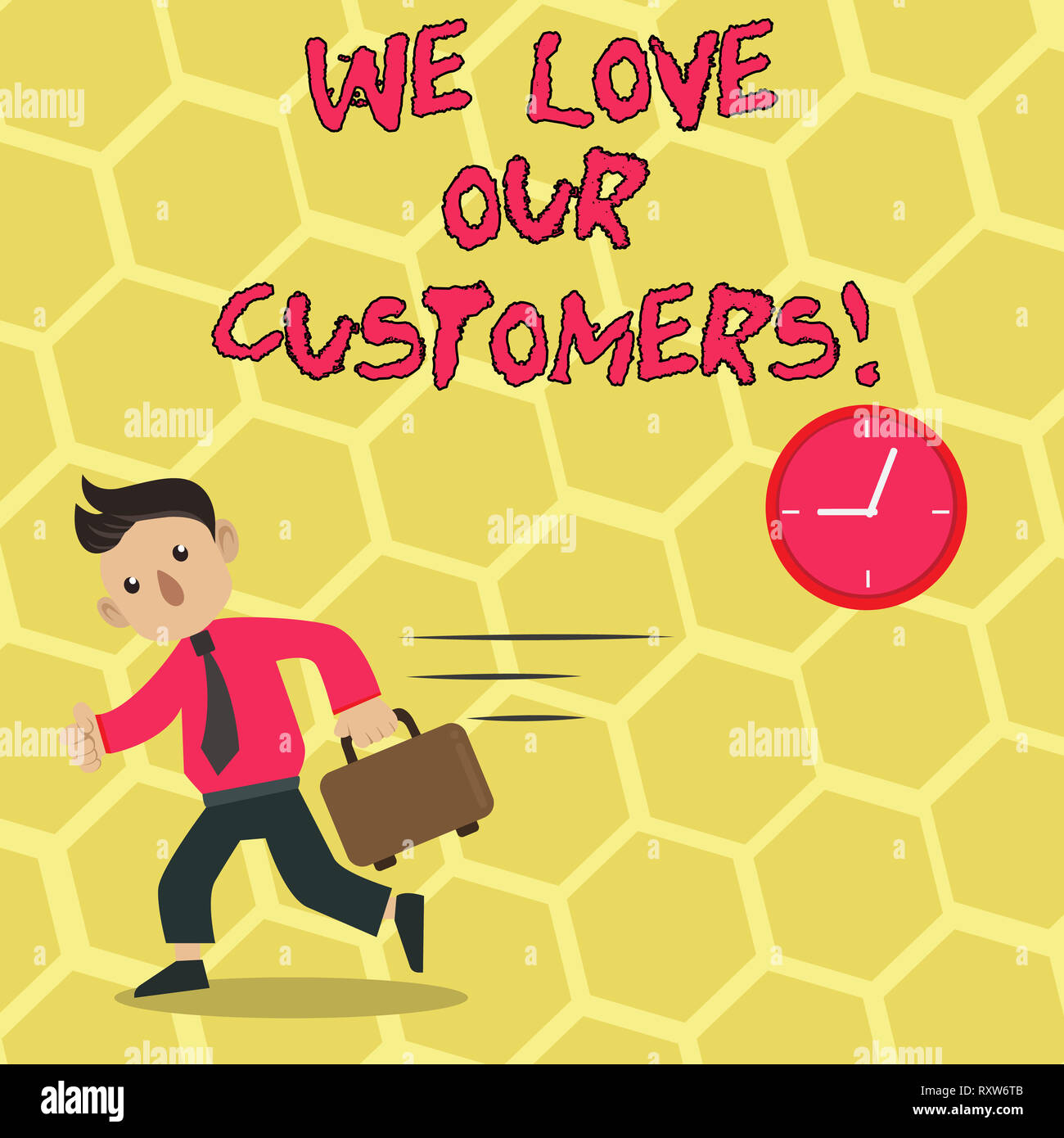 Text sign showing We Love Our Customers. Business photo showcasing ...