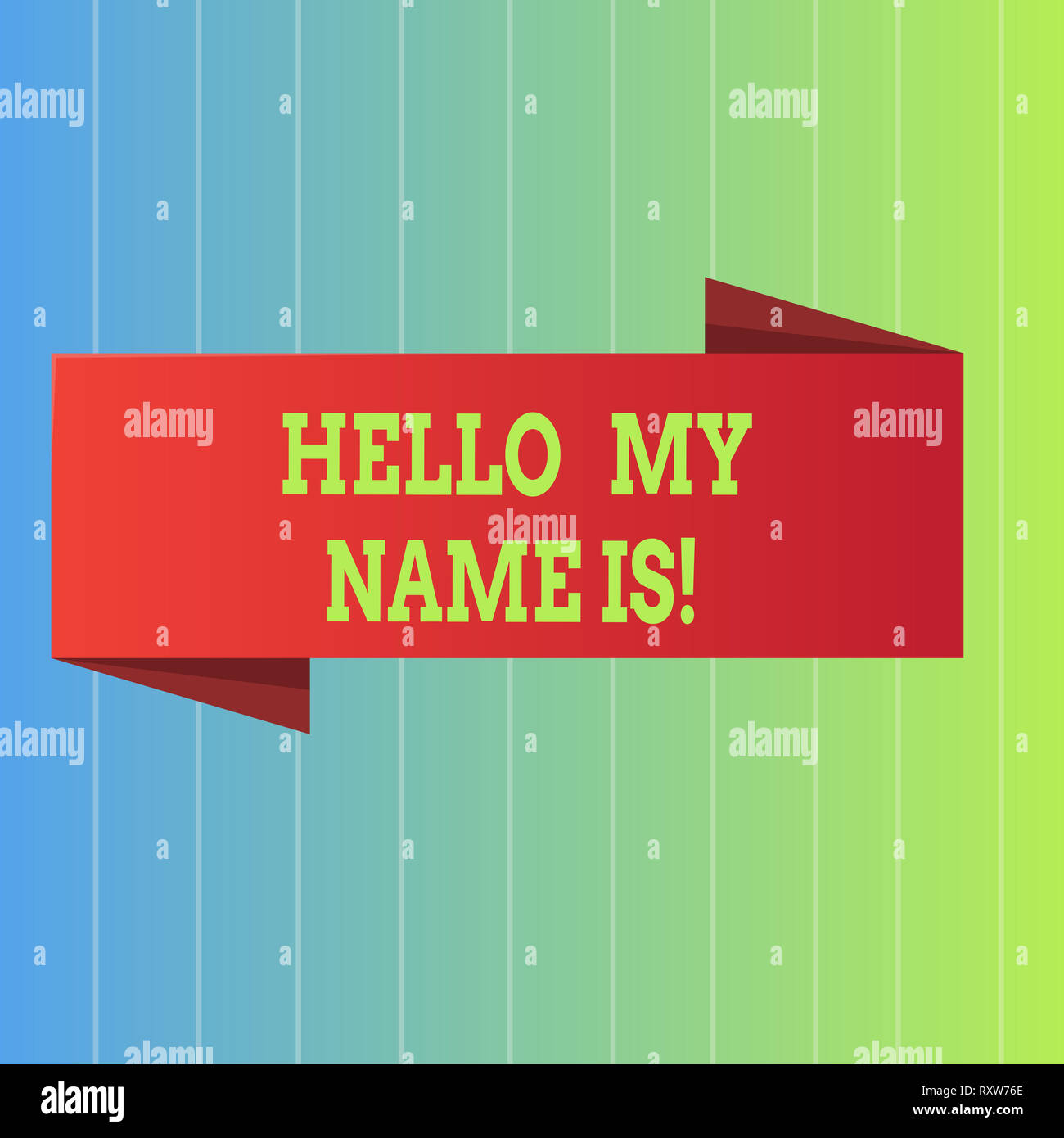 Handwriting text Hello My Name Is. Conceptual photo Introduce yourself ...