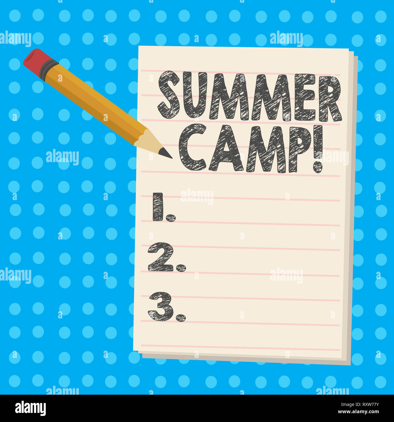 Handwriting text Summer Camp. Conceptual photo Place where children ...